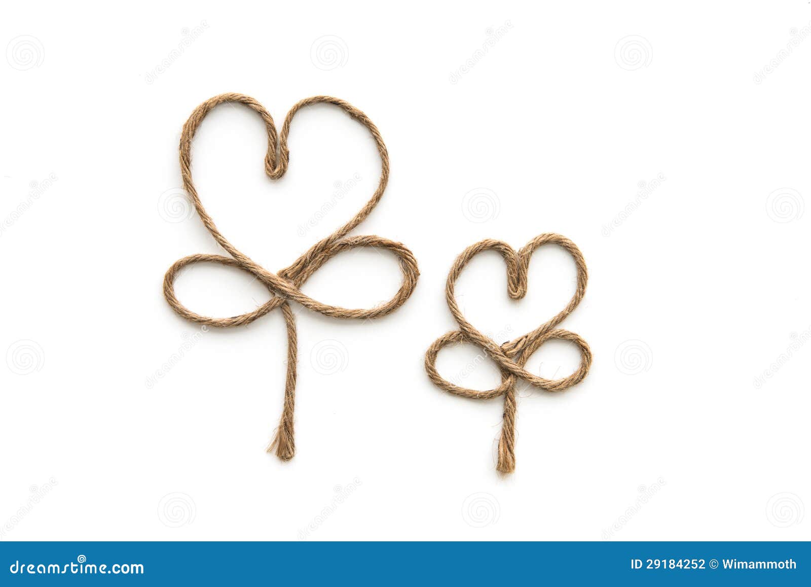 Heart shape rope stock photo. Image of knot, love, white - 29184252
