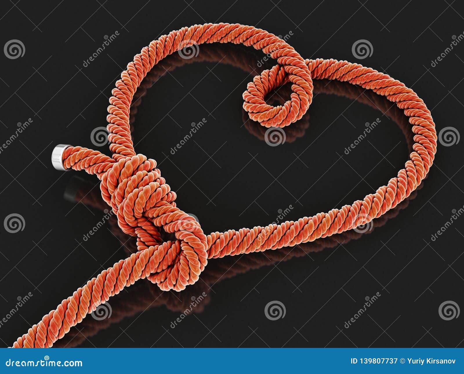 Heart Shape from Rope. Image with Clipping Path Stock Illustration ...