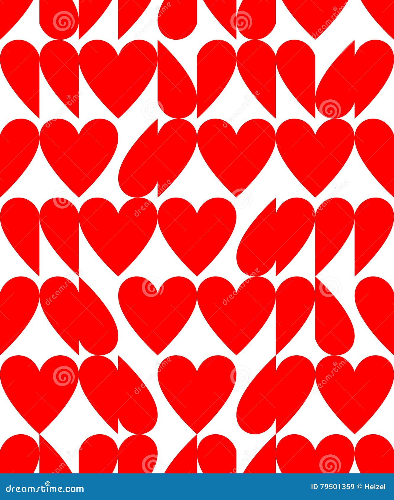 Heart Shape Seamless Pattern Stock Vector - Illustration of symbol ...