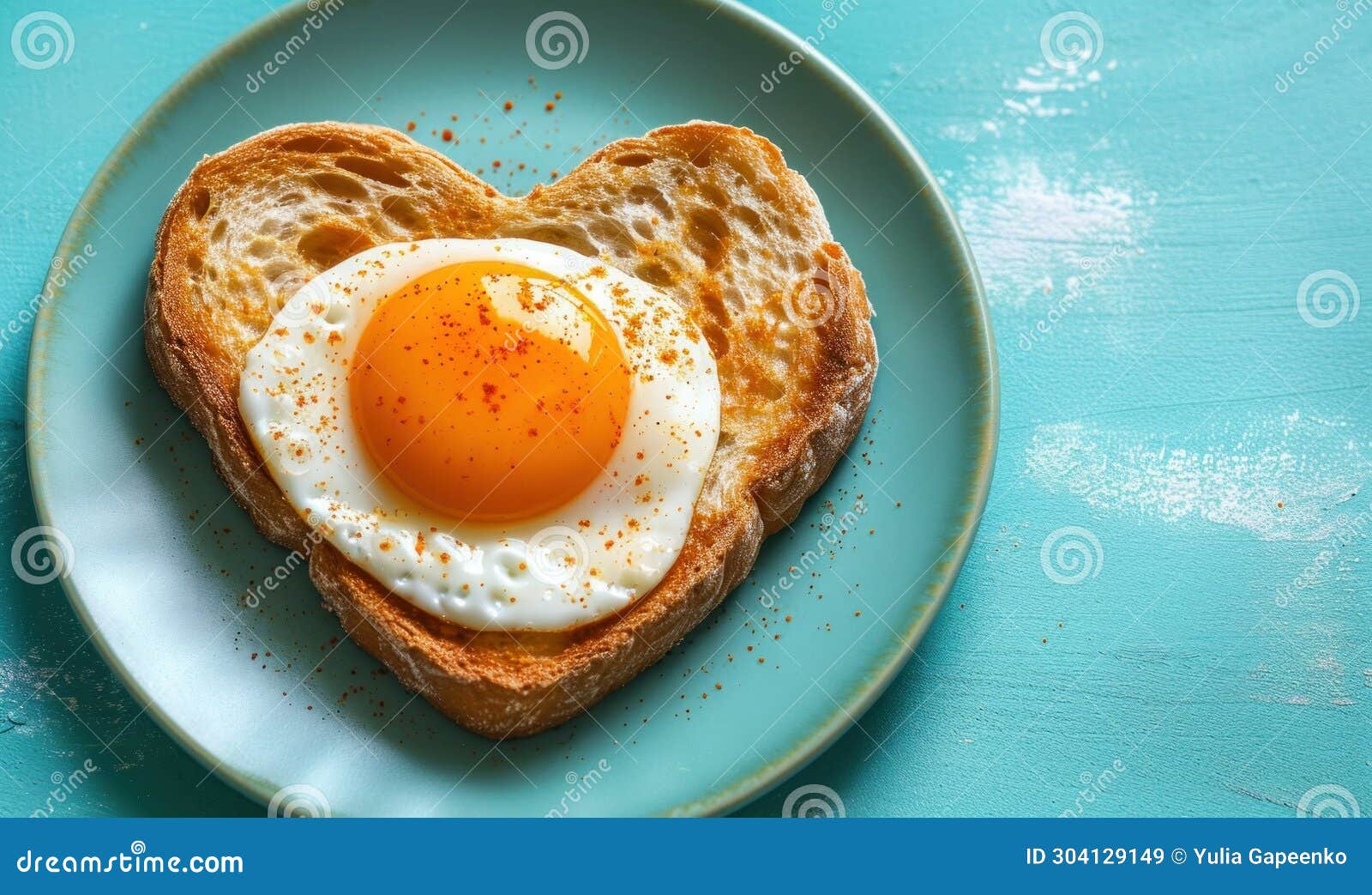 Heart Shape Shaped Bread with Bread and Egg, for Breakfast, Healthy ...