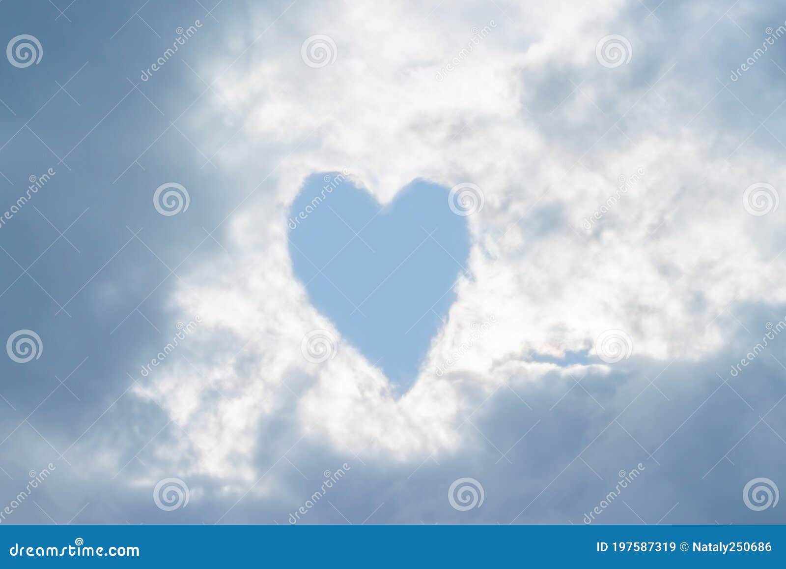 Heart Shape in the Sky for Romantic Wallpaper Stock Image - Image of ...