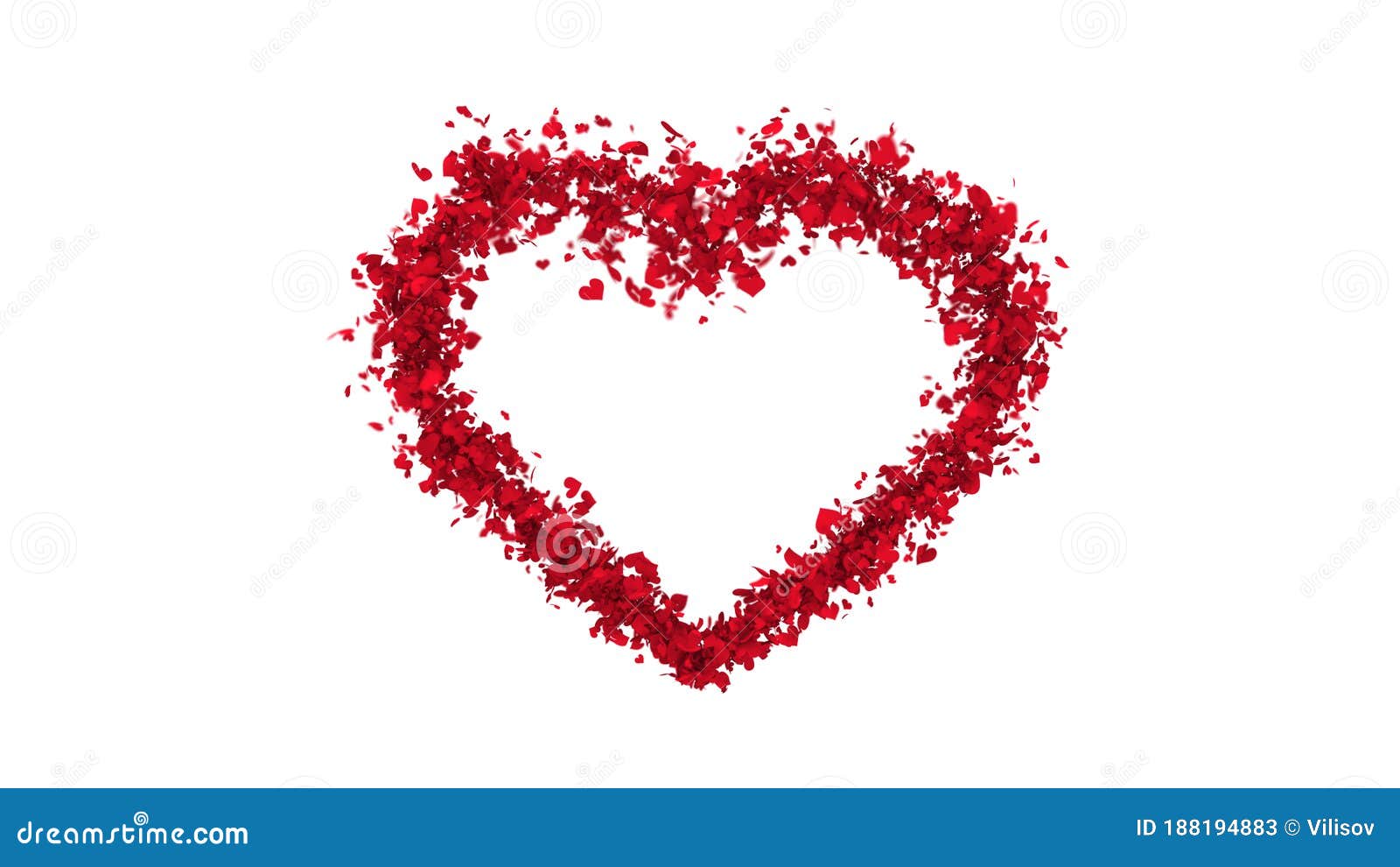 Heart Shape of Small Hearts Stock Illustration - Illustration of magic ...