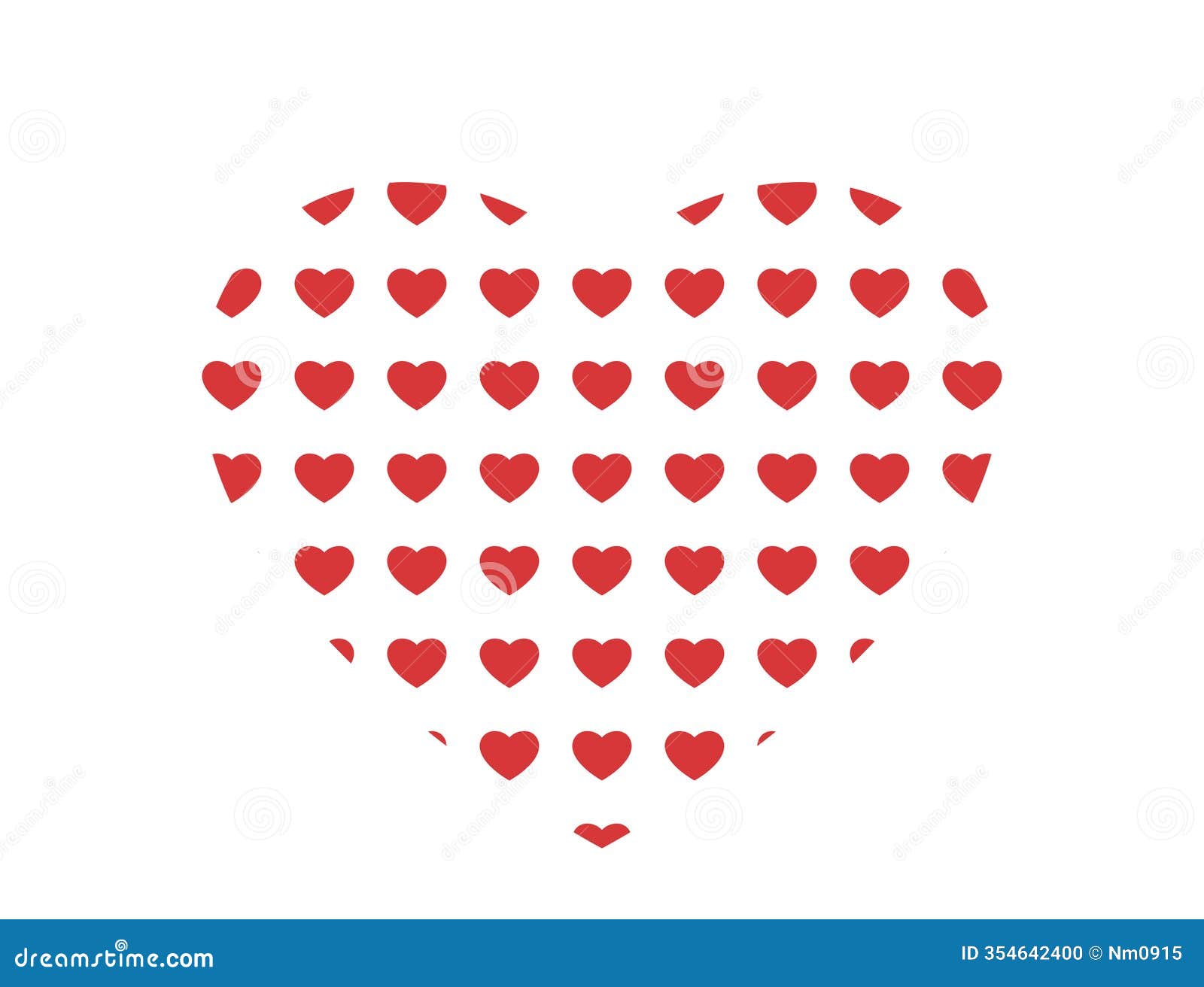 Heart Shape with Small Hearts in it. Love and Romantic Symbol ...