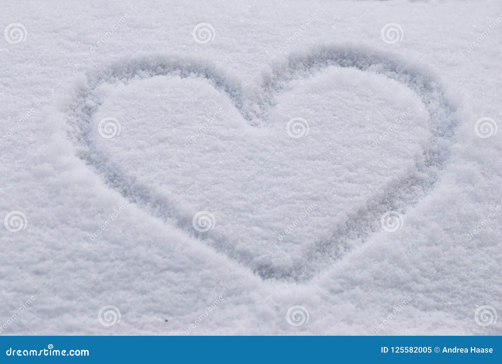 Heart in snow stock image. Image of winter, symbol, white - 125582005