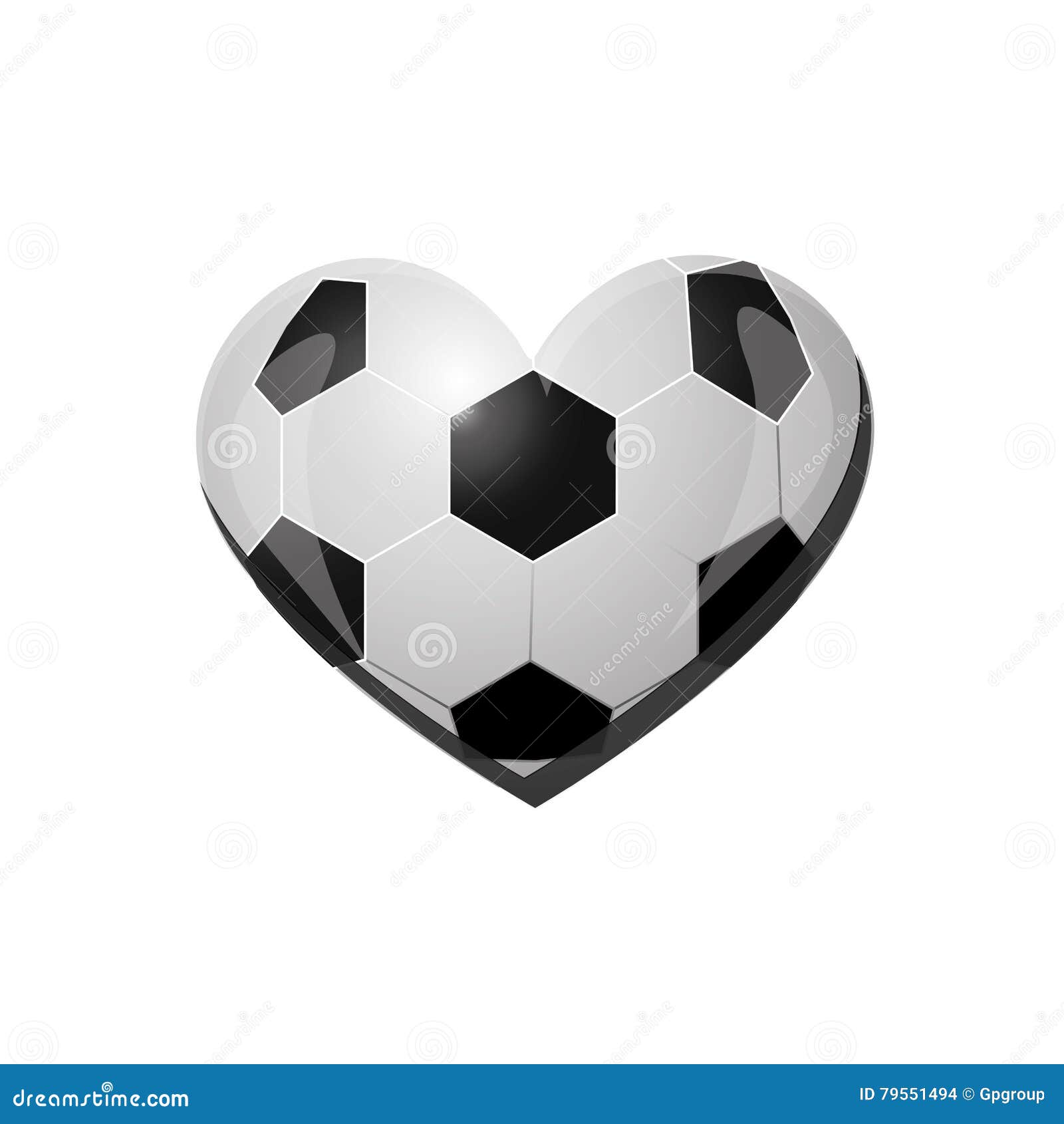 Heart Shape Soccer Ball Icon Image Stock Vector - Illustration of ...