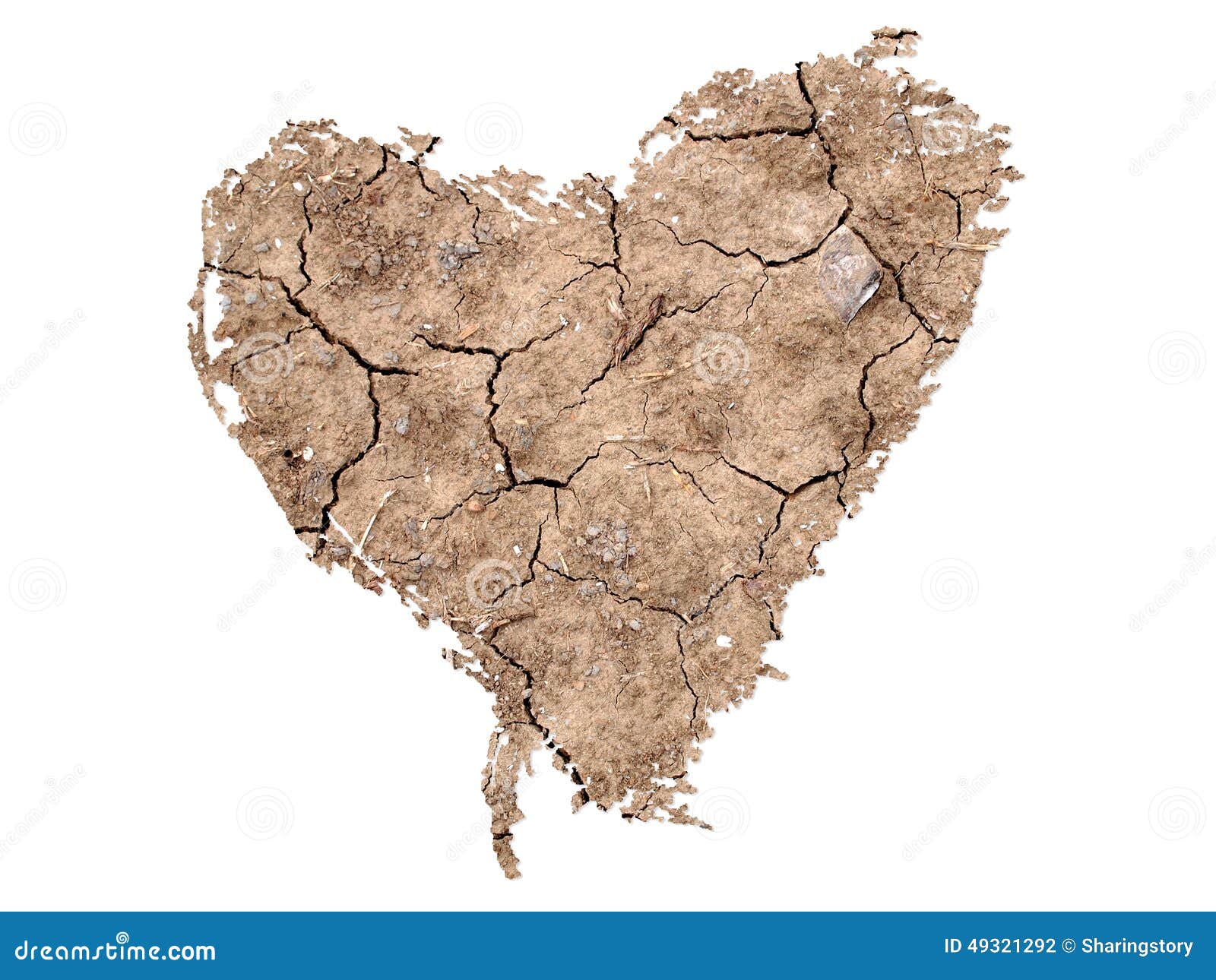Heart Shape on Soil Background Stock Photo - Image of arid, land: 49321292