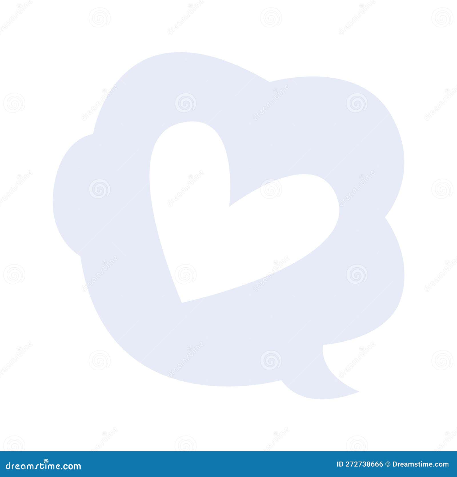 Heart shape Speech Bubble stock vector. Illustration of communication - 272738666