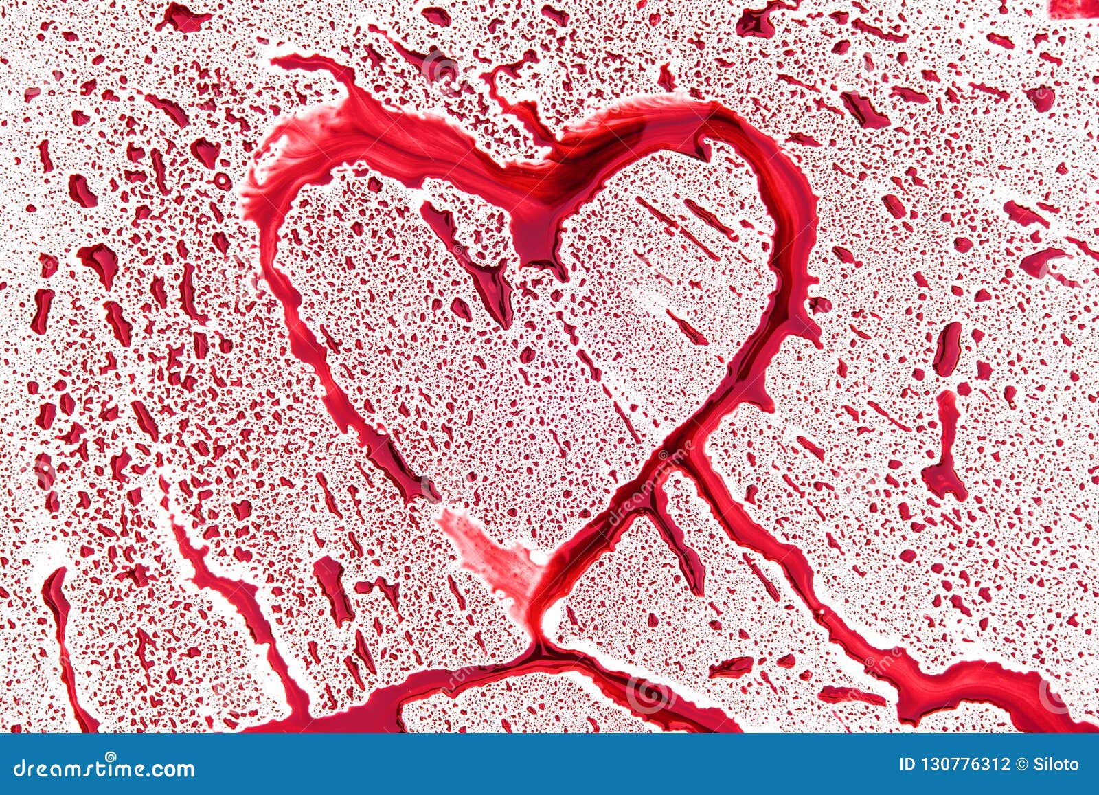 Heart Shape from Splaches and Blobs Stock Photo - Image of dewy ...