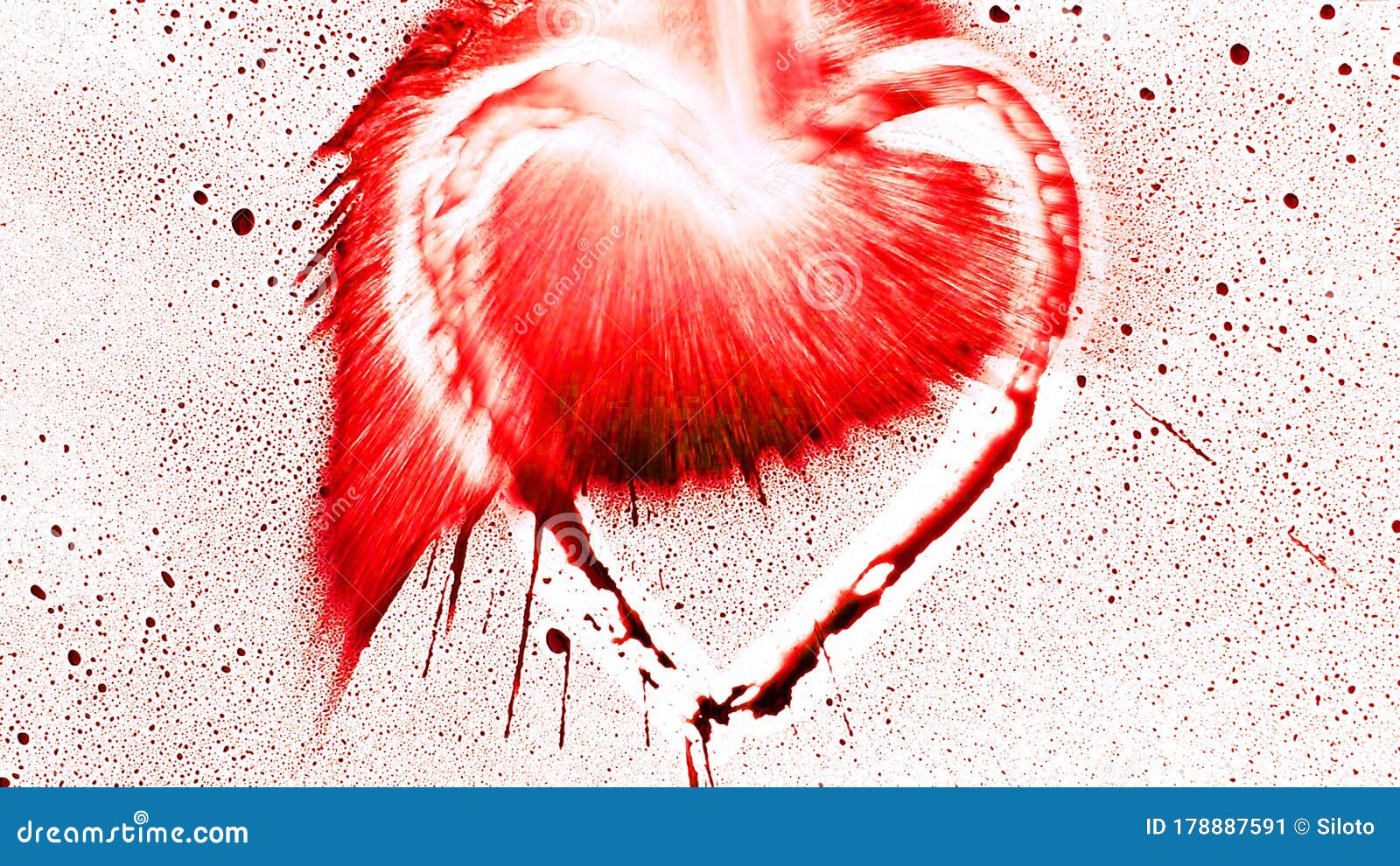 Heart Shape from Splaches and Blobs Stock Illustration - Illustration ...