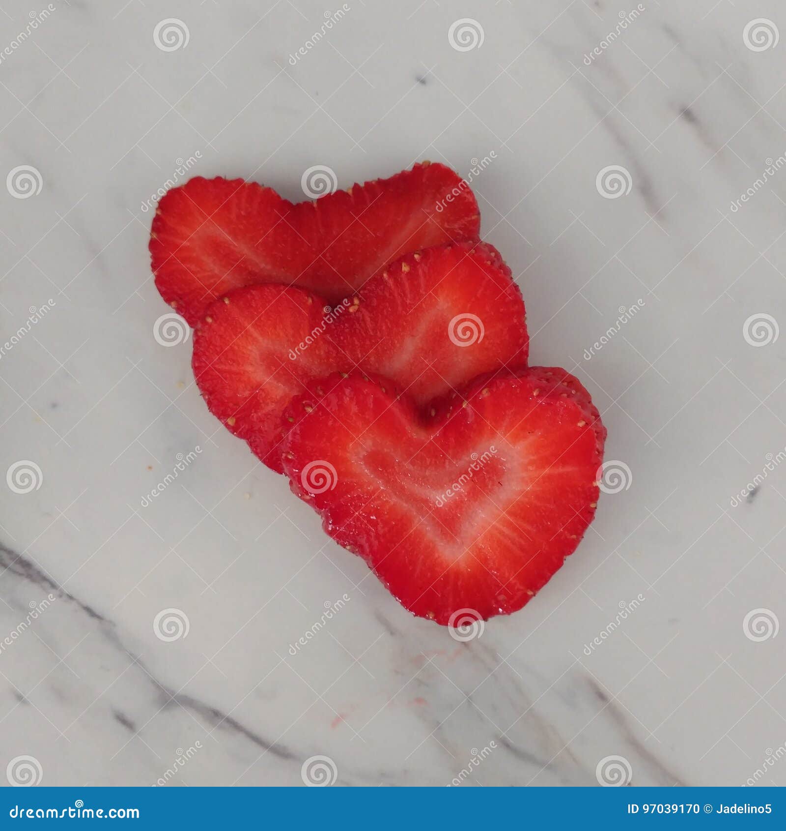 Heart shape strawberries stock photo. Image of fruit - 97039170
