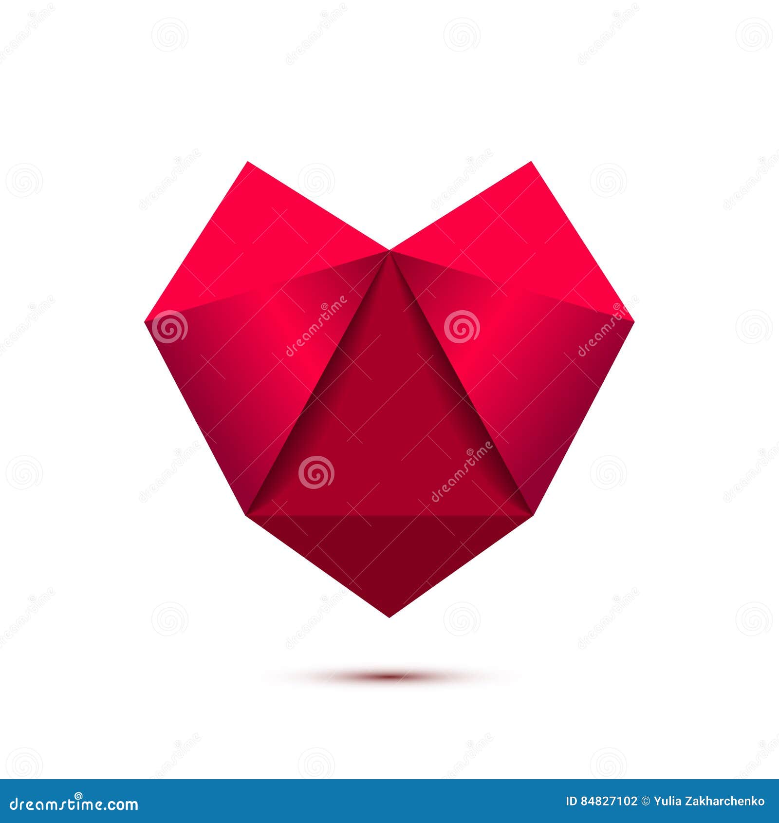 Heart Shape Symbol Isolated on White Background Stock Vector ...