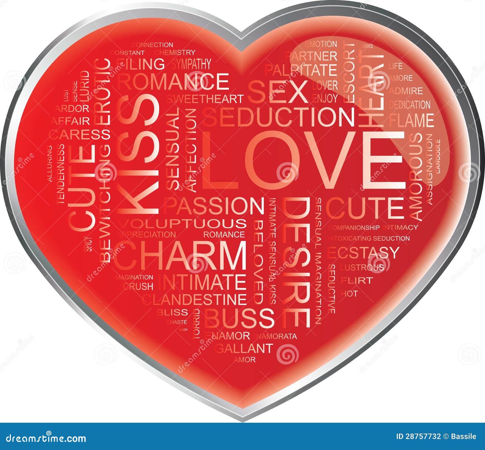 Heart Shape Text Red stock vector. Illustration of seduction - 28757732