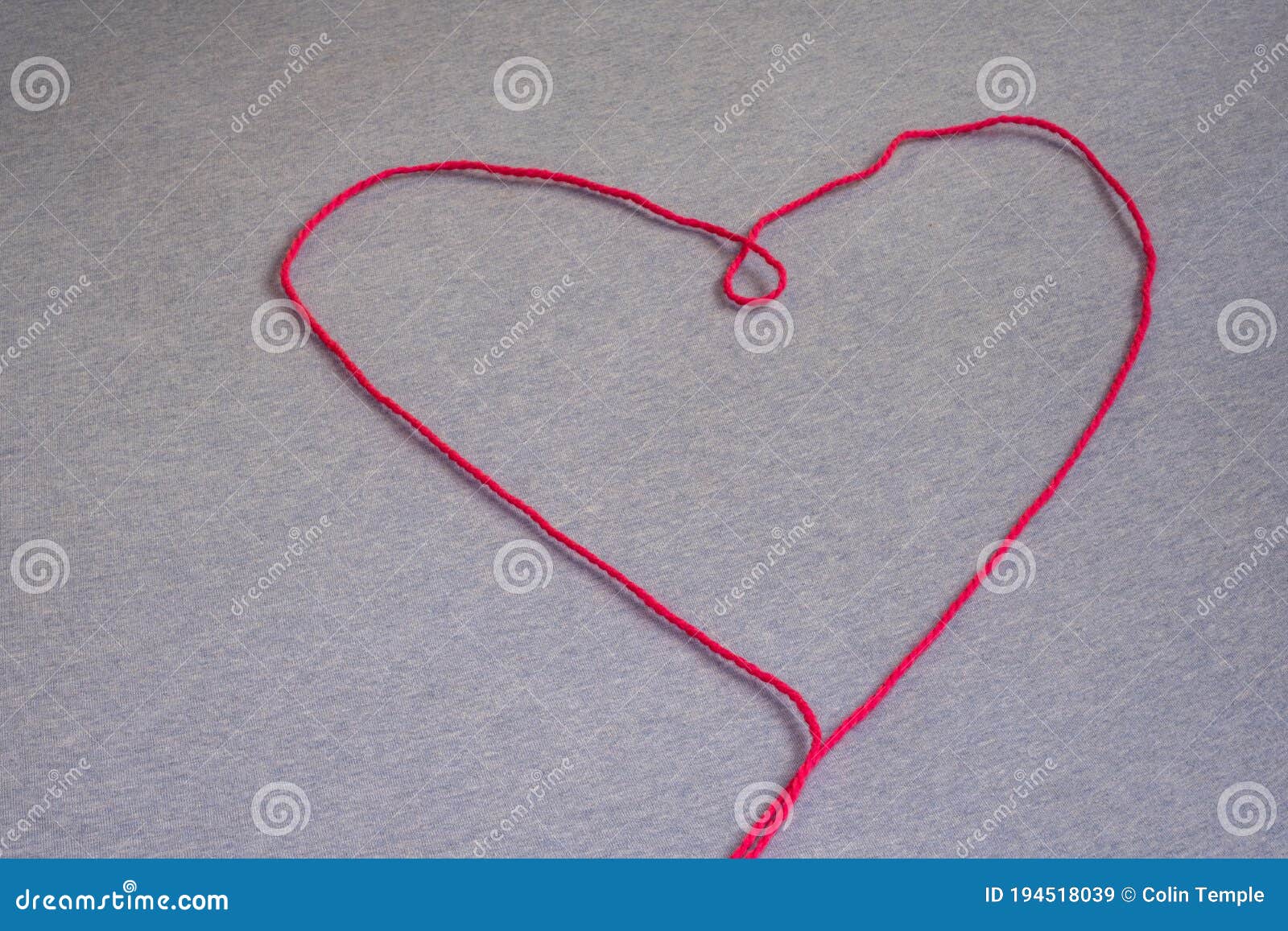 Heart Shape in Thread of Pink Yarn Stock Image - Image of curved ...