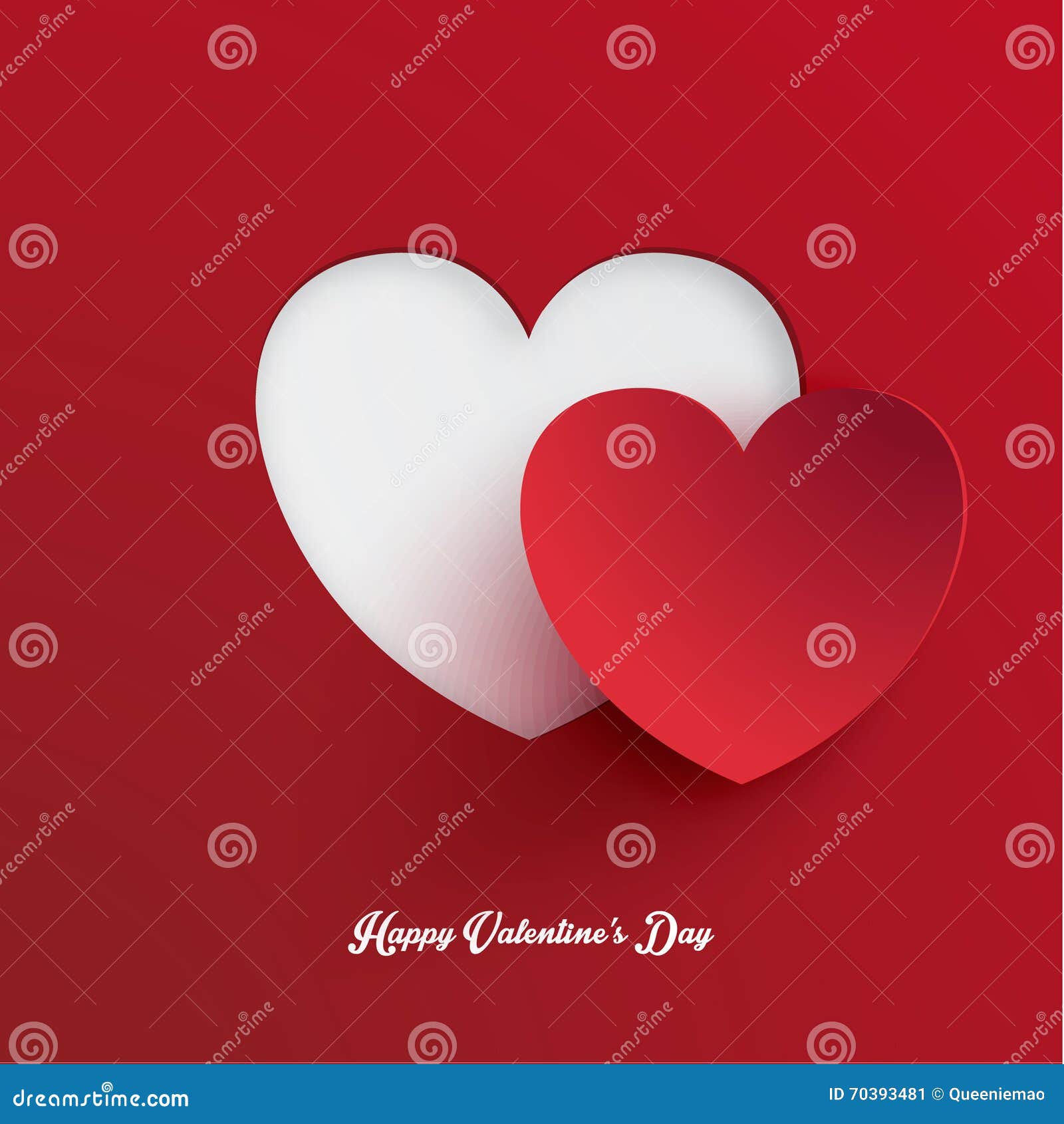Heart Shape Valentine S Day Paper Cut-out Vector Stock Illustration ...