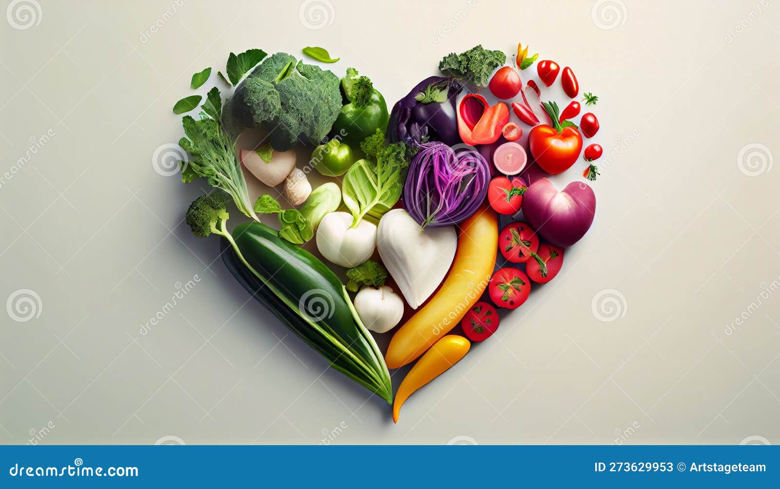 Heart Shape by Various Vegetables and Fruits Stock Illustration ...