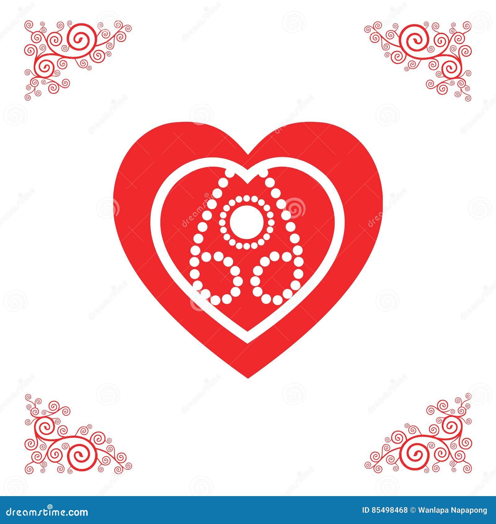 Heart shape vintage design stock vector. Illustration of valentine ...