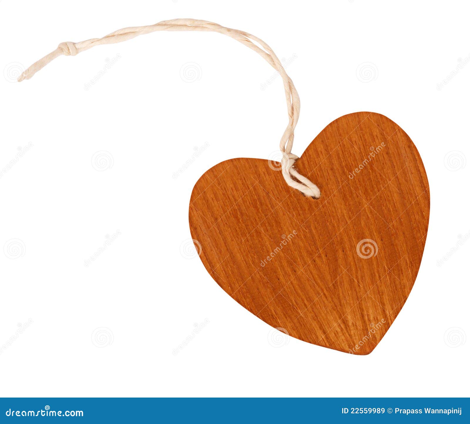Heart Shape Wooden Tag Isolated Stock Image - Image of grunge, business ...