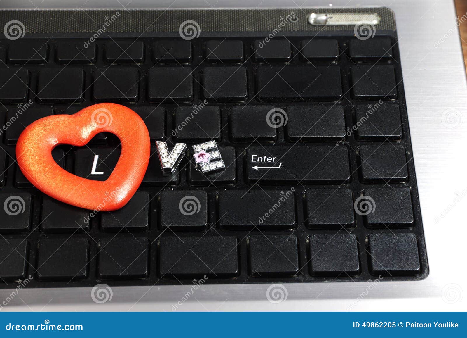 Heart Shape and Word on Keyboard Stock Image - Image of shape, keyboard ...