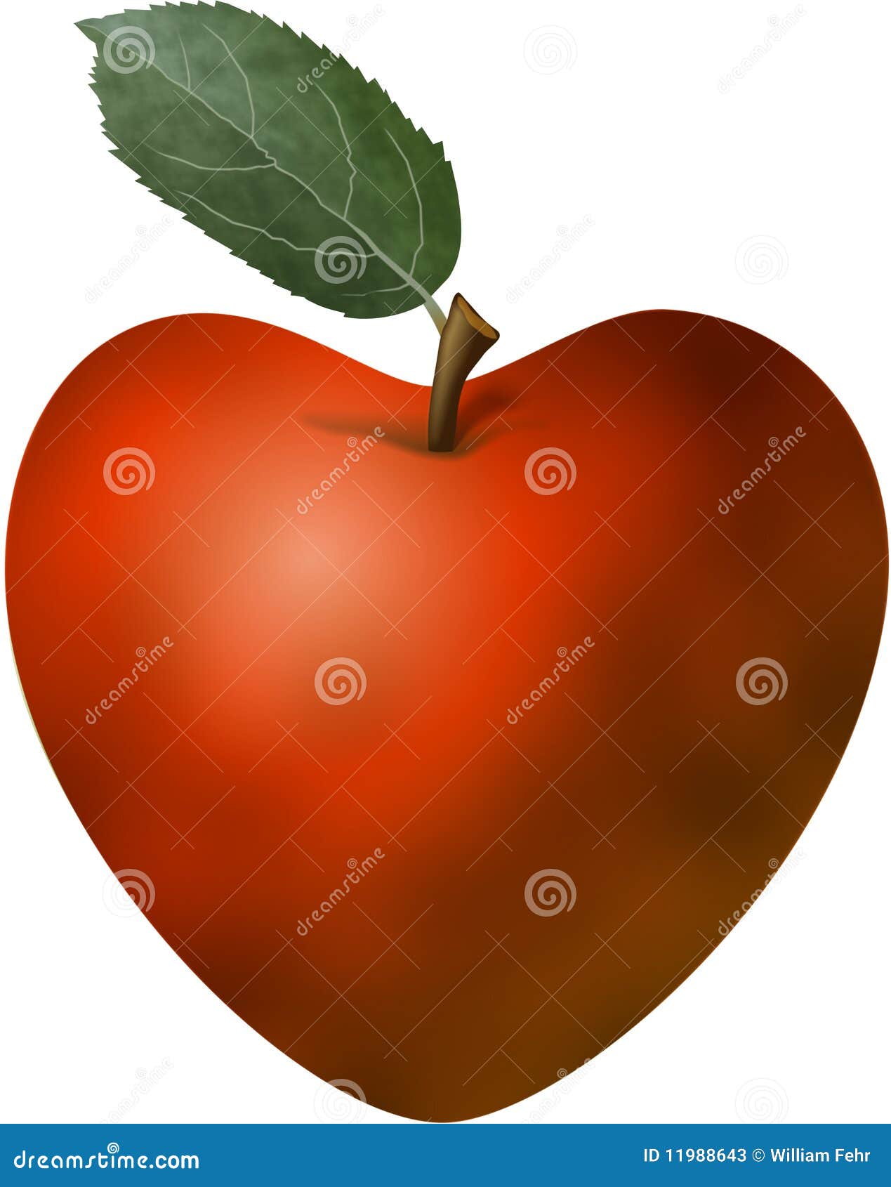 Heart shaped apple stock illustration. Illustration of heart - 11988643