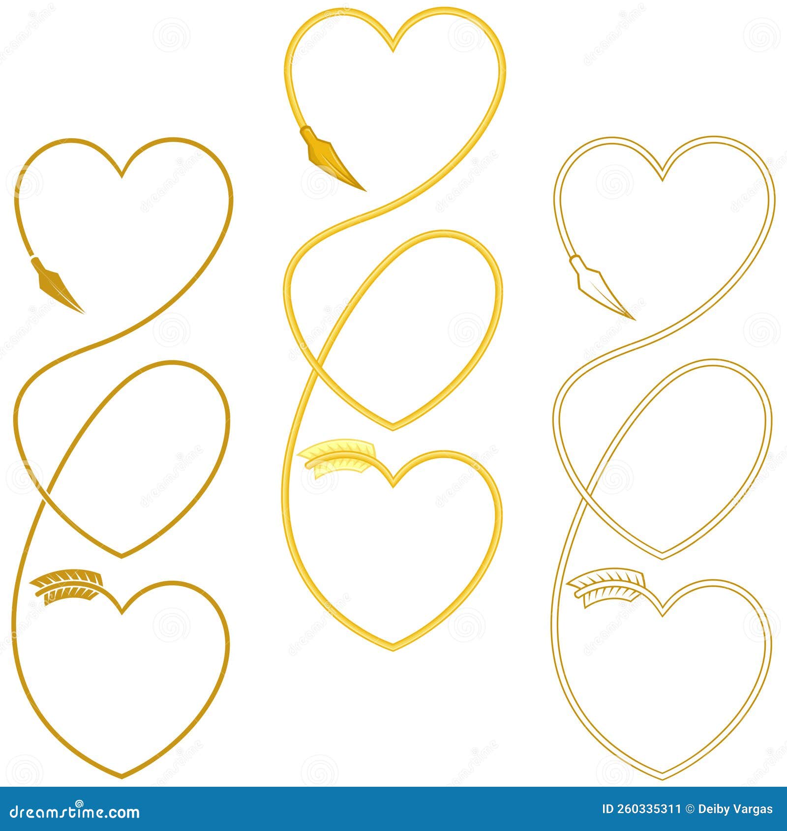 Heart Shaped Arrow Vector Design Stock Vector - Illustration of ...