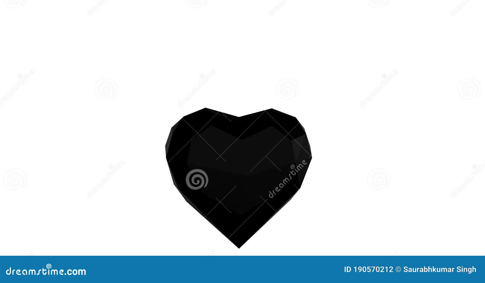 Heart-shaped Back Diamond in White Background Stock Illustration ...