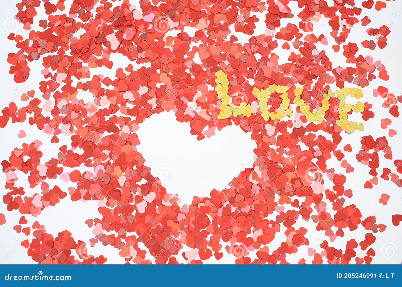 Heart Shaped Background on the Table Stock Image - Image of abstract ...