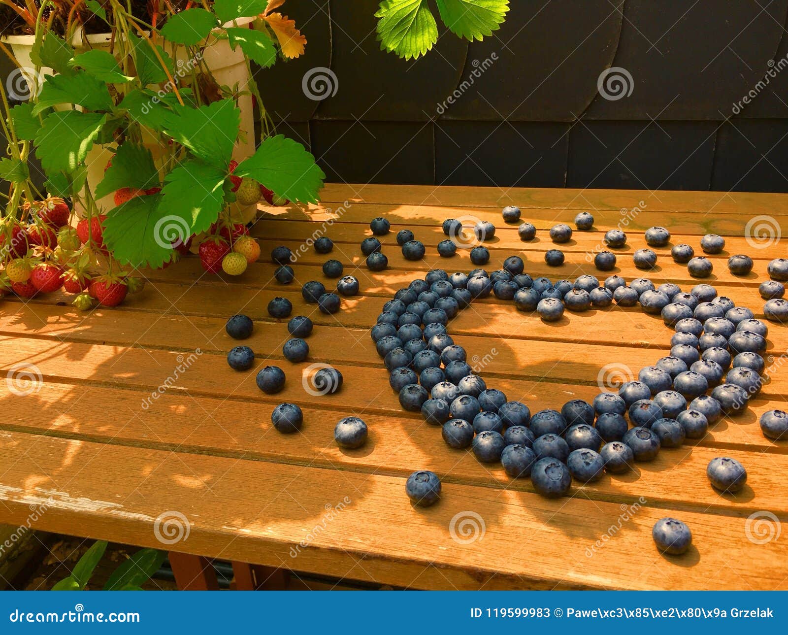 Heart shaped in berries stock image. Image of strawberries - 119599983