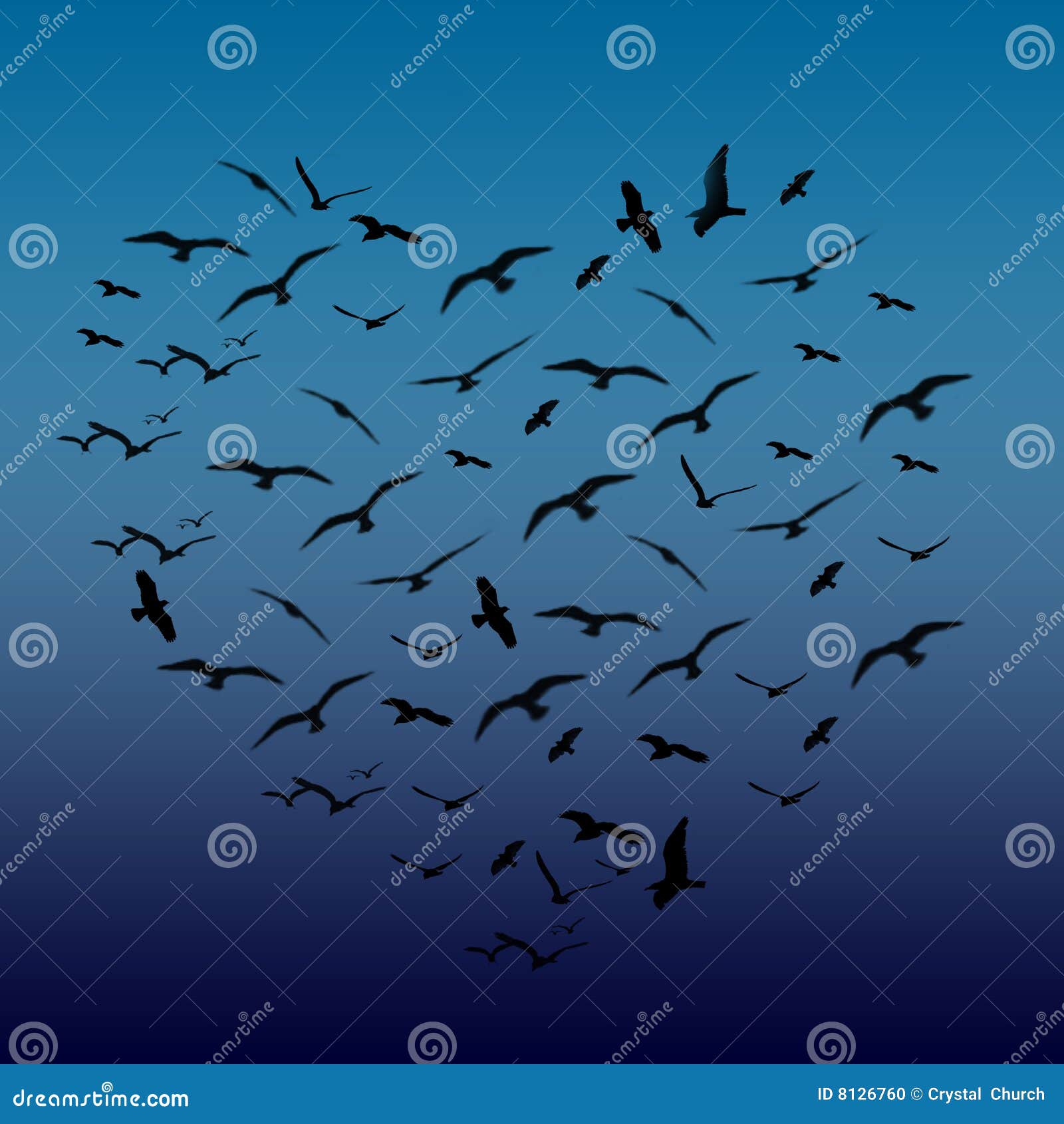 Heart Shaped Birds stock illustration. Illustration of heart - 8126760