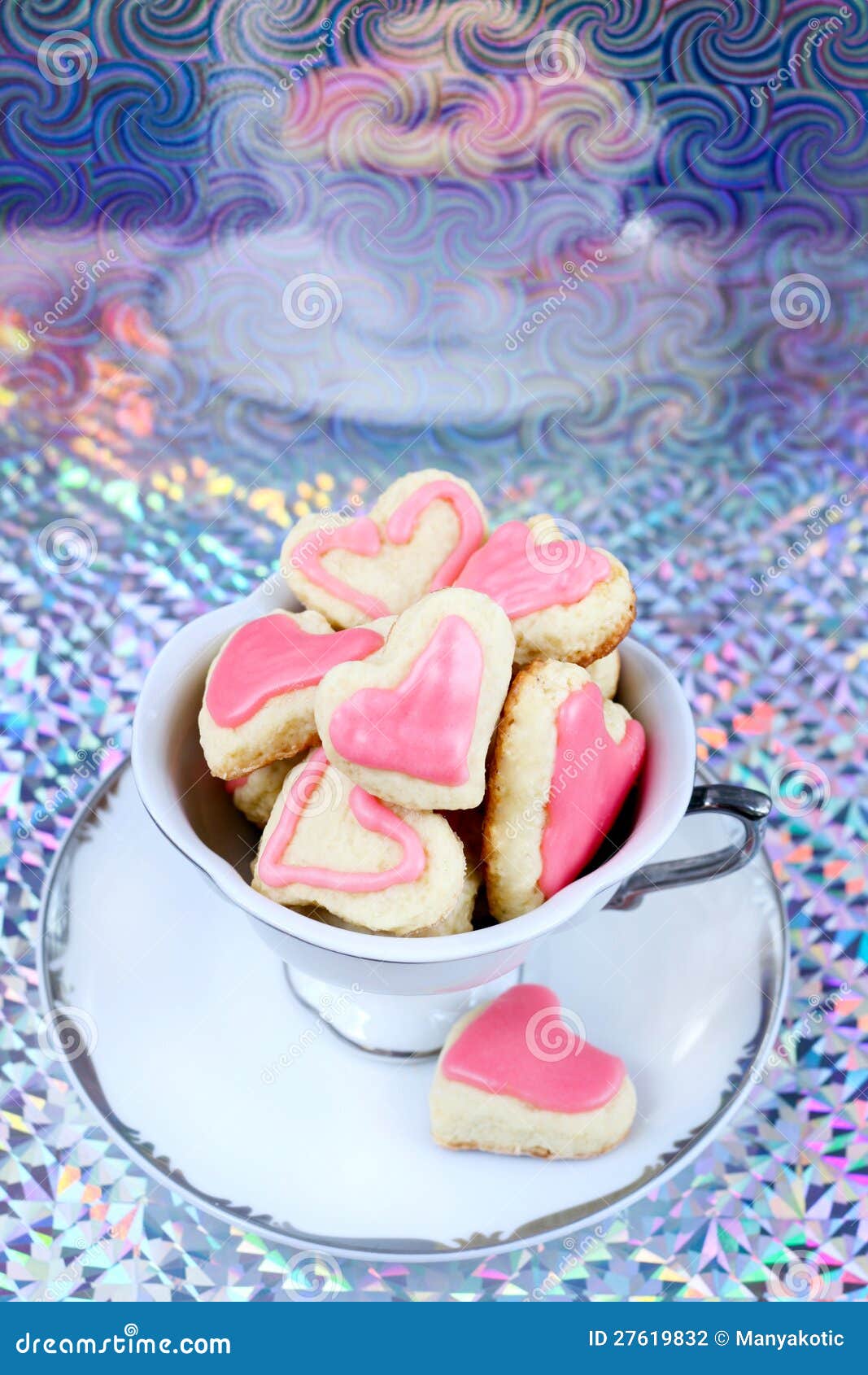 Heart shaped biscuits stock photo. Image of dessert, heart - 27619832