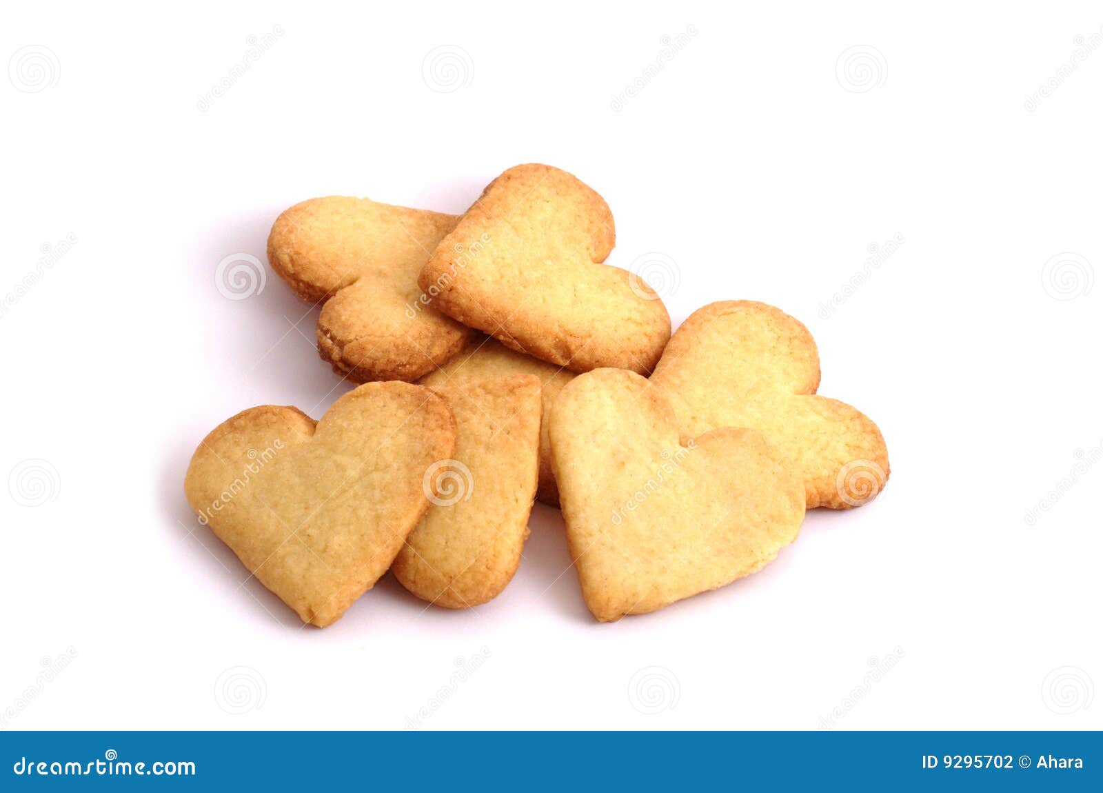 Heart-shaped biscuits stock photo. Image of cookie, advent - 9295702