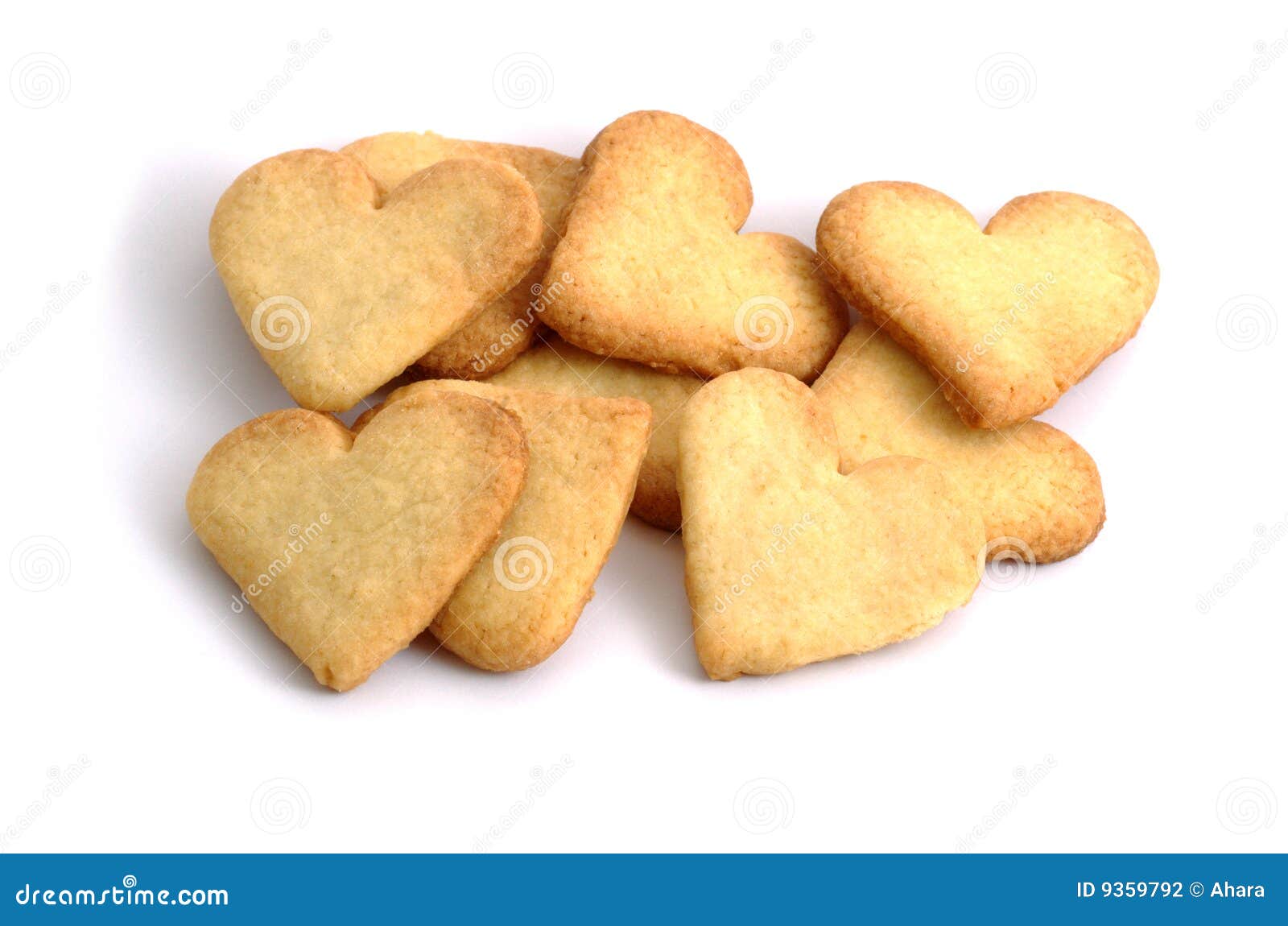 Heart-shaped biscuits stock photo. Image of romance, food - 9359792