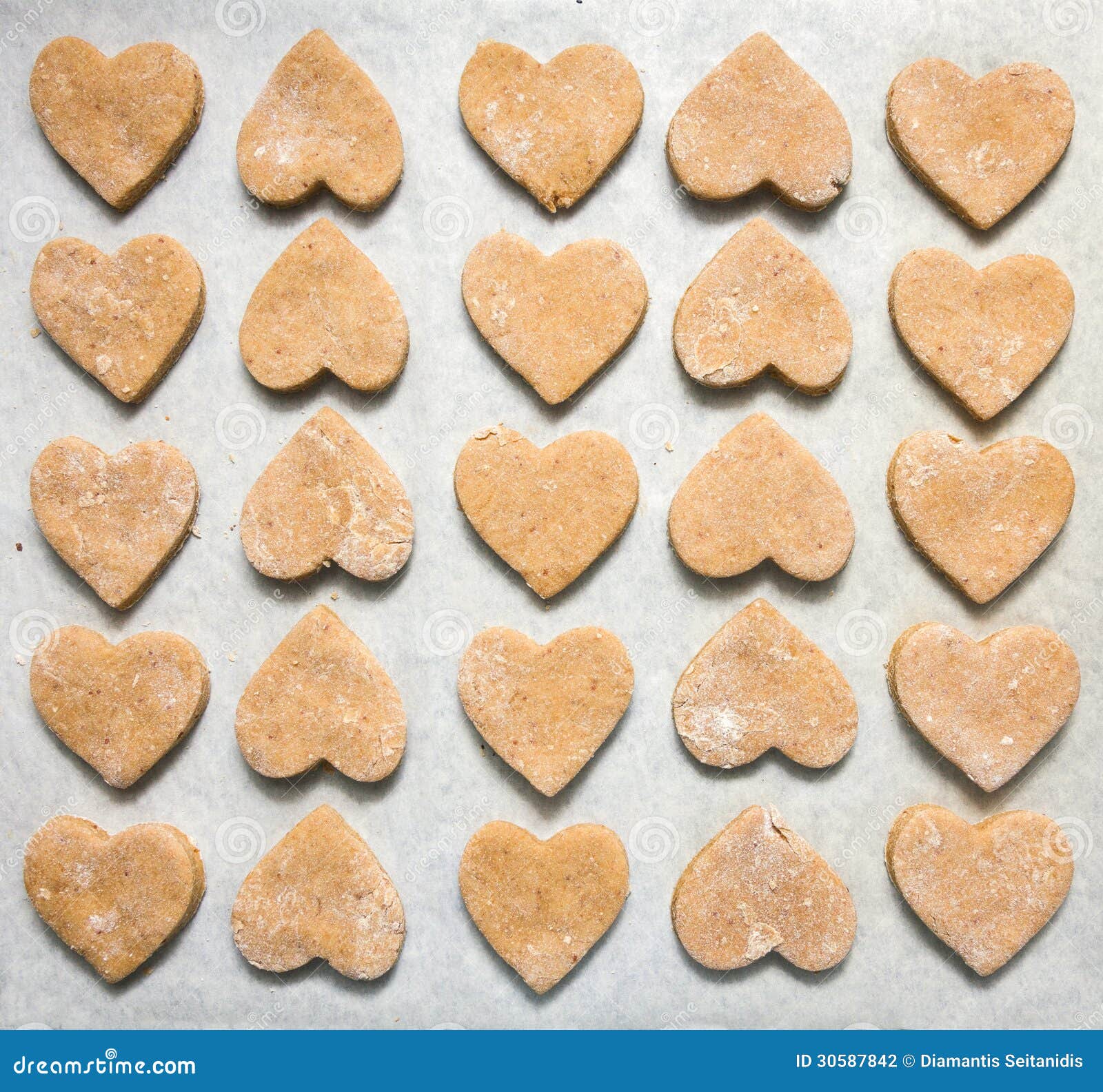 Heart-shaped biscuits stock photo. Image of biscuit, wheat - 30587842