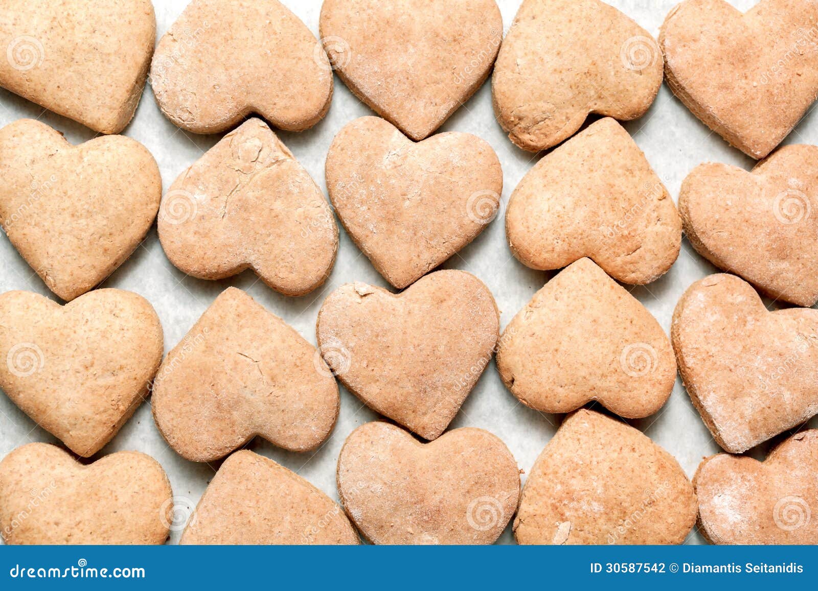 Heart-shaped biscuits stock photo. Image of hearts, dessert - 30587542