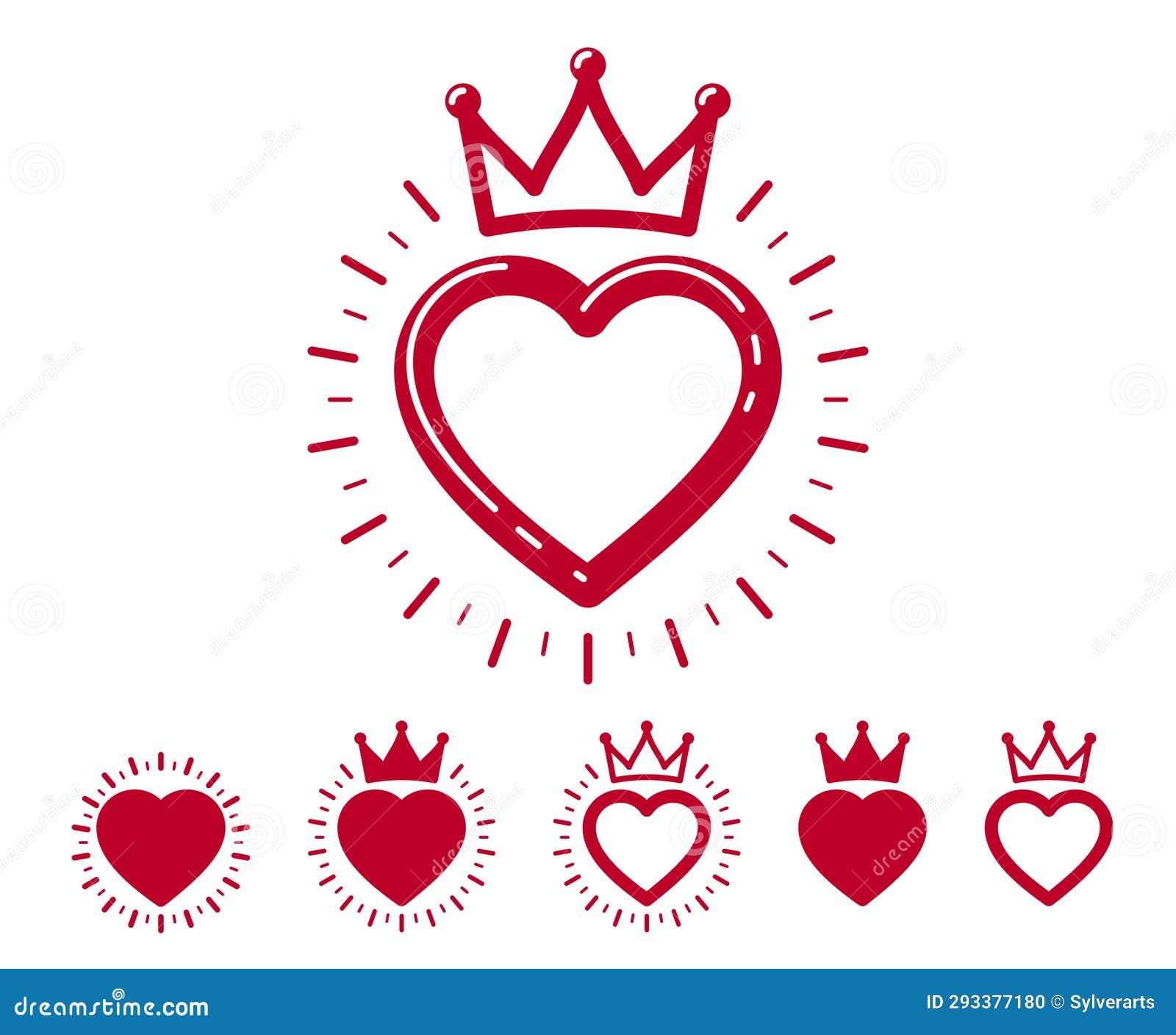 Heart Shaped Blank Labels Set with Space for Your Element Isolated Over ...
