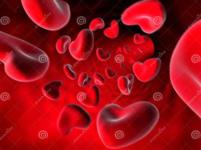 Heart Shaped Blood Cells stock illustration. Illustration of blood ...