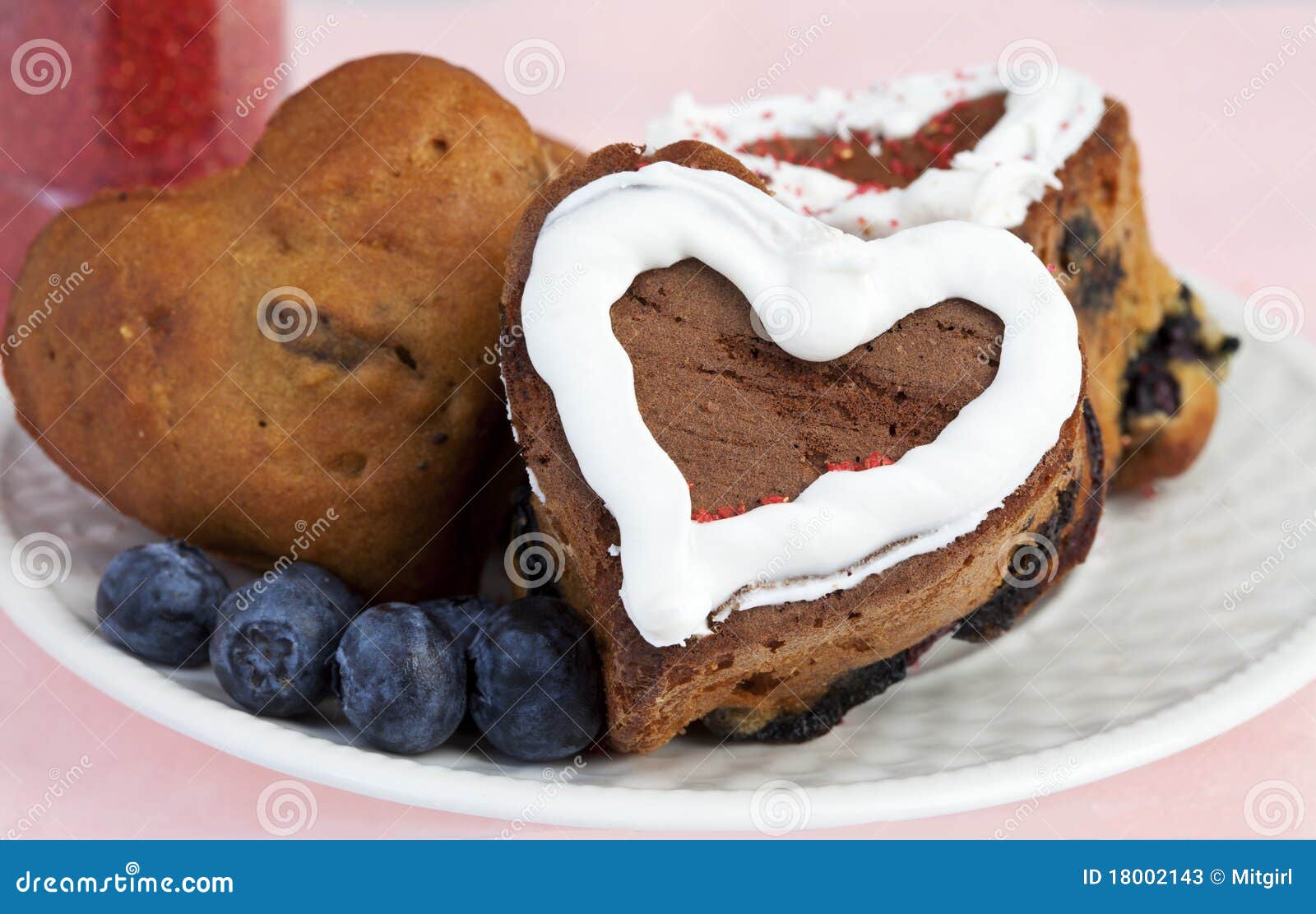 Heart Shaped Blueberry Muffins Stock Image - Image of homemade ...