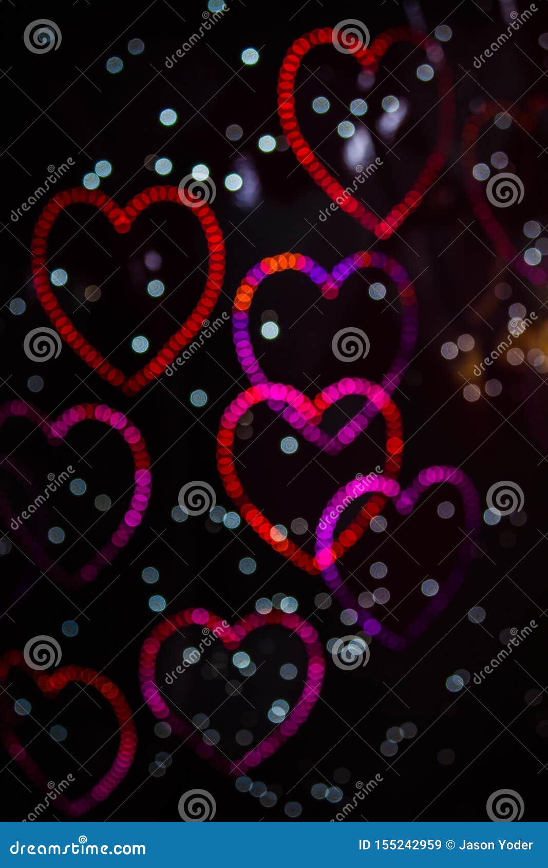 Heart Shaped Bokeh Backgrounds Stock Image - Image of bright, lights ...