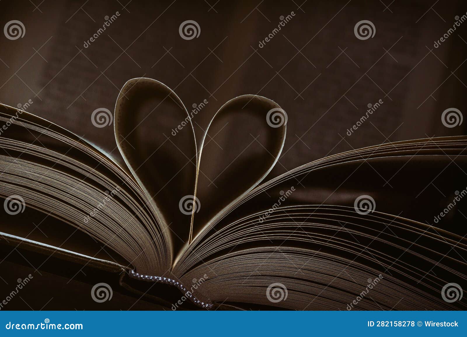 Heart-shaped Book with Its Pages Spread Out in a Fan Pattern Stock ...