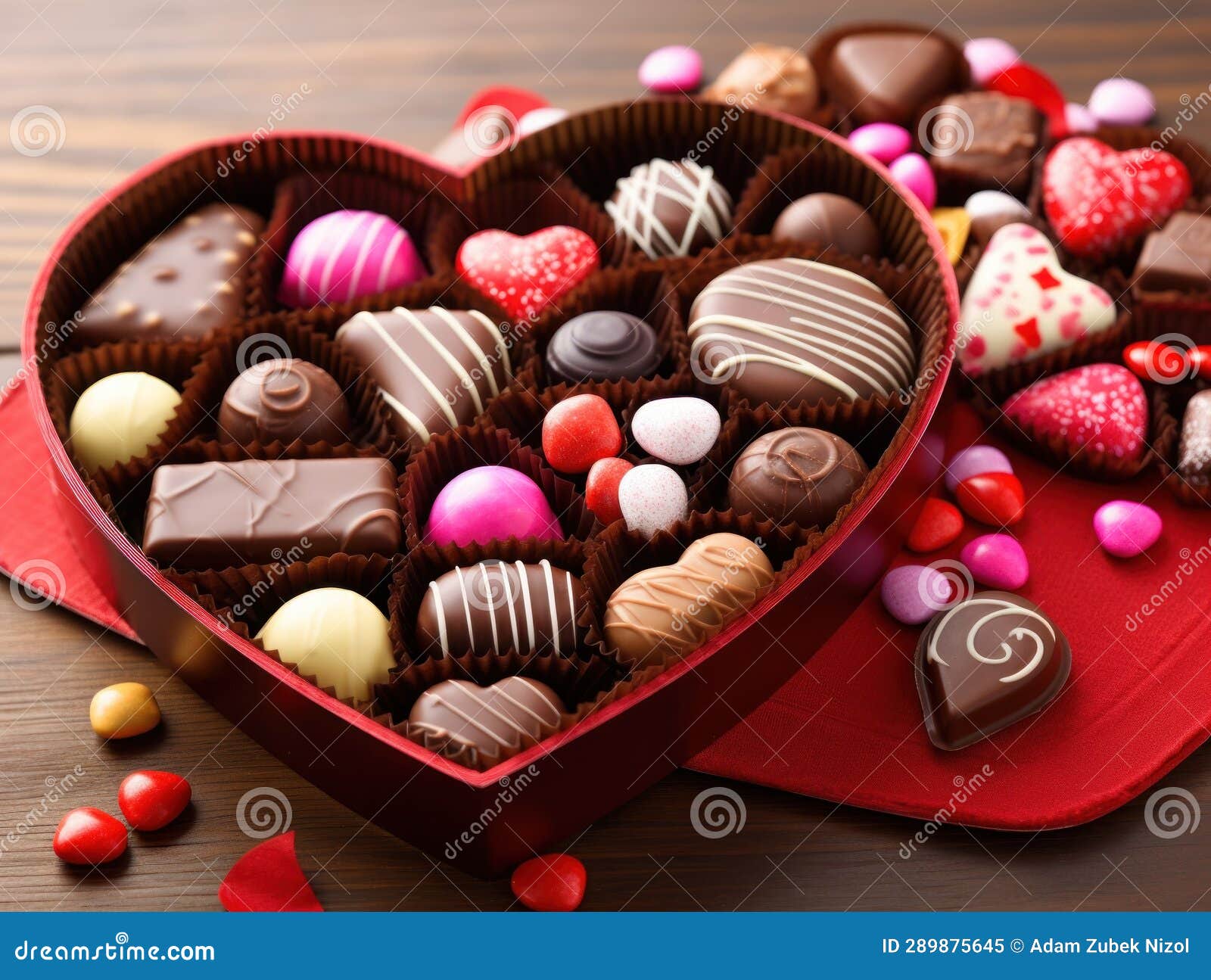 A Heart Shaped Box of Chocolates Stock Illustration - Illustration of ...