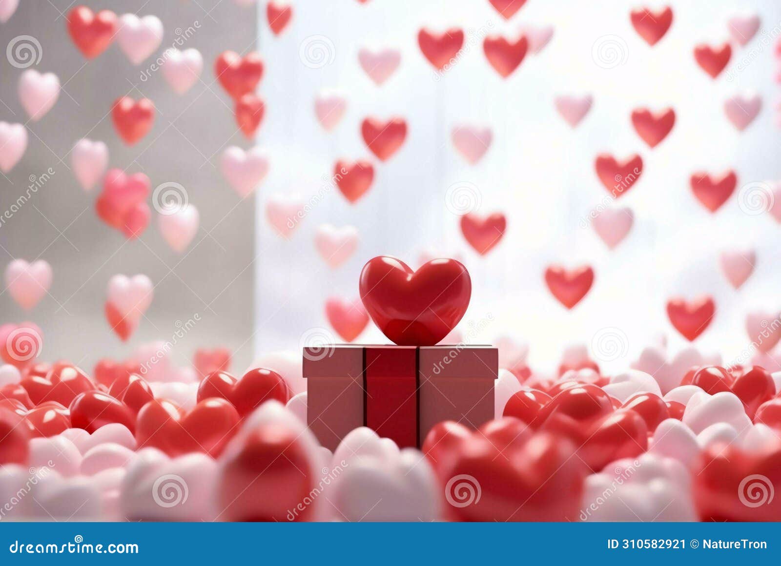 Heart Shaped Box with Roses Red Heart and Box Heart Shaped Box Stock ...