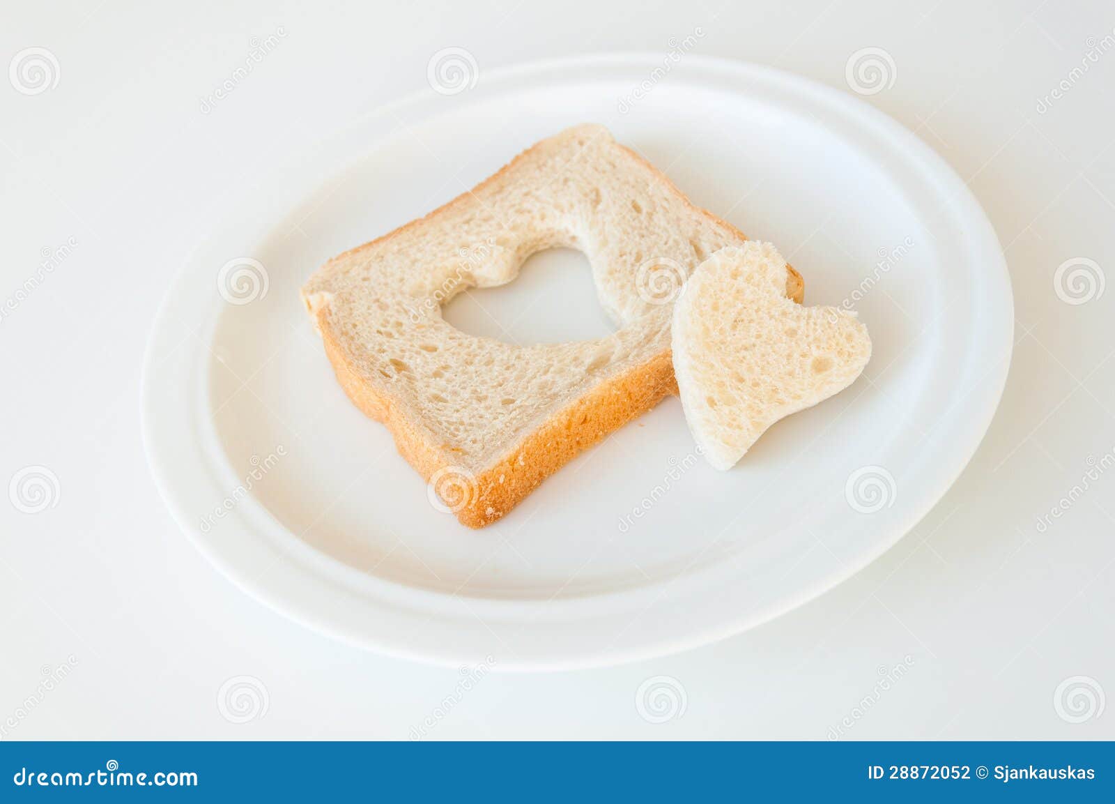 Heart shaped bread stock photo. Image of food, slice - 28872052