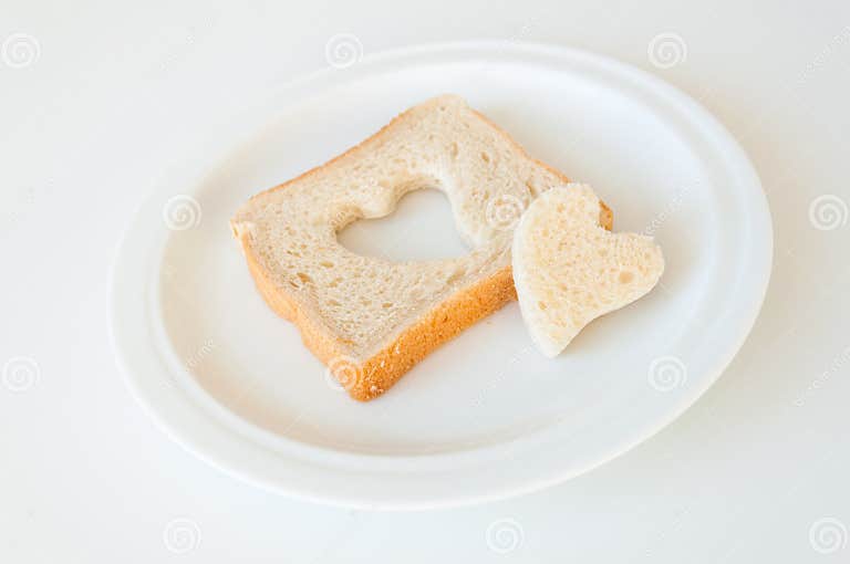 Heart shaped bread stock photo. Image of food, slice - 28872052