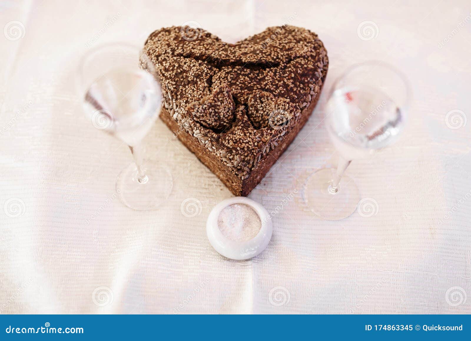 Heart shaped bread stock image. Image of homemade, bread - 174863345