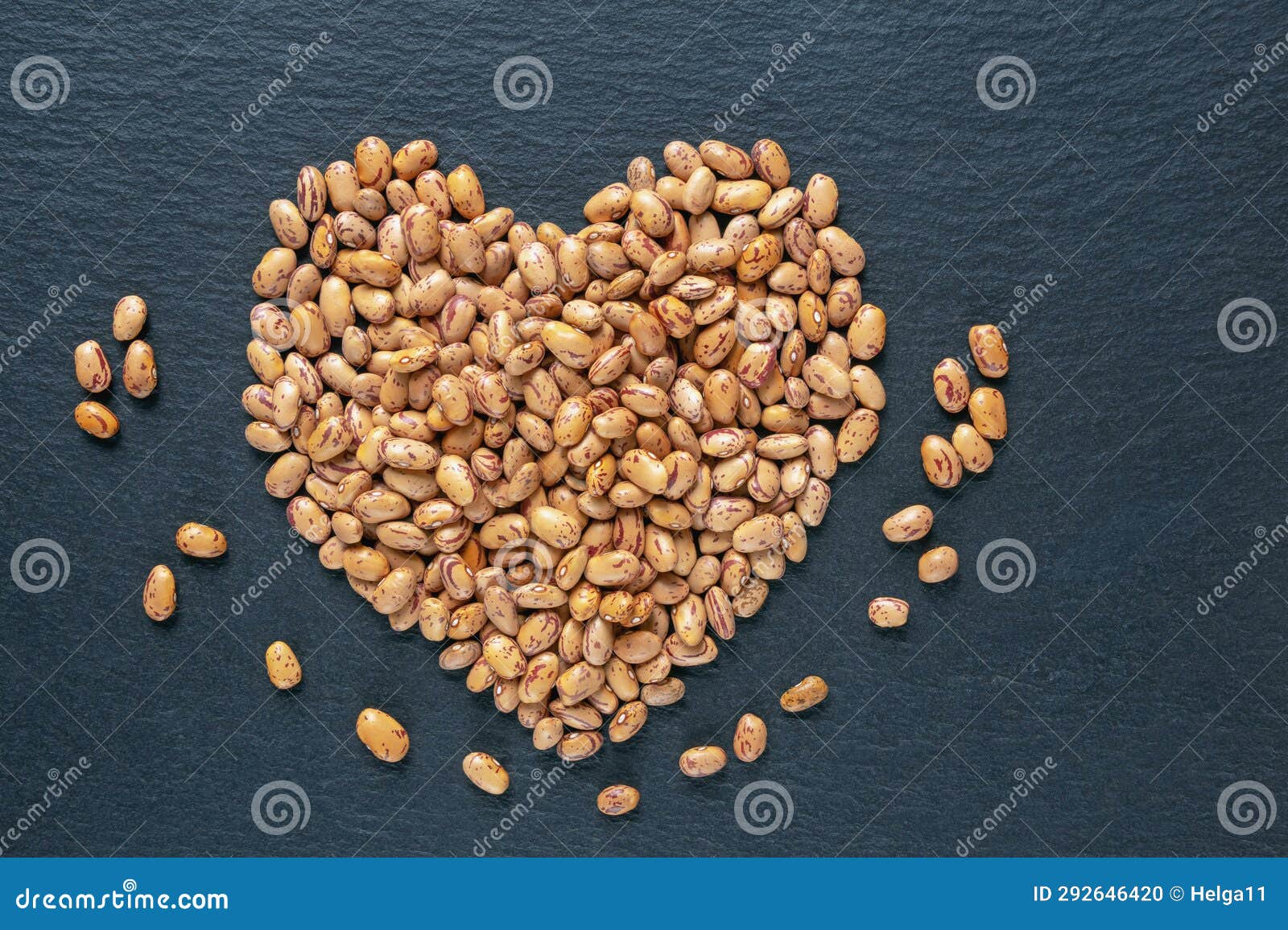 Heart Shaped Brown Beans on Dark Table Stock Photo - Image of legume ...