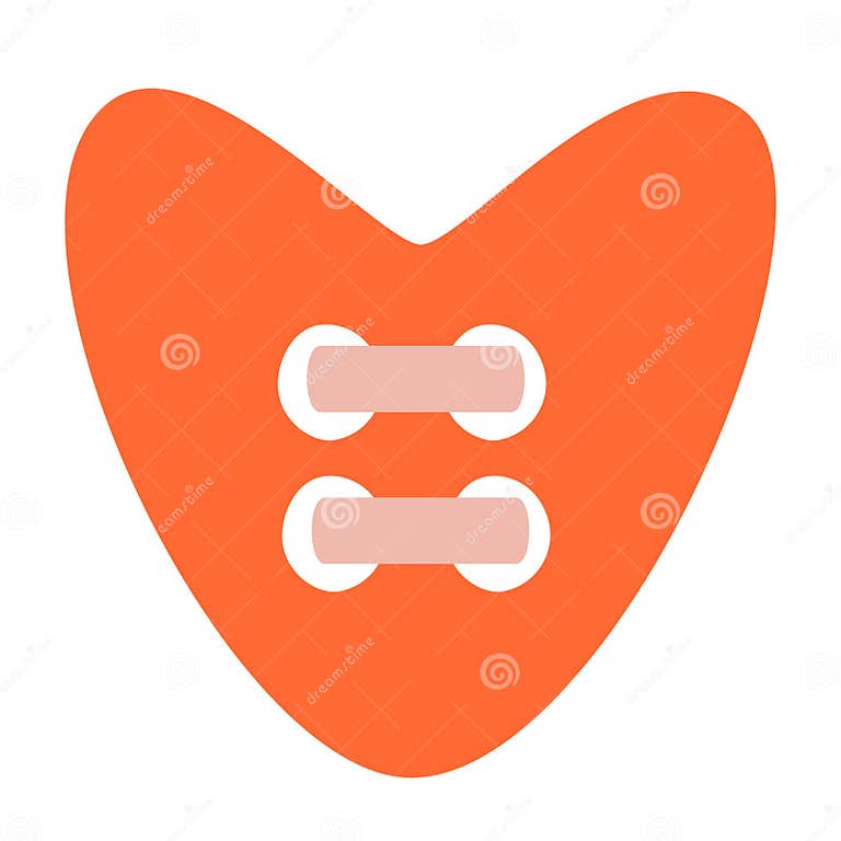 Heart shaped button. stock vector. Illustration of vector - 263571232
