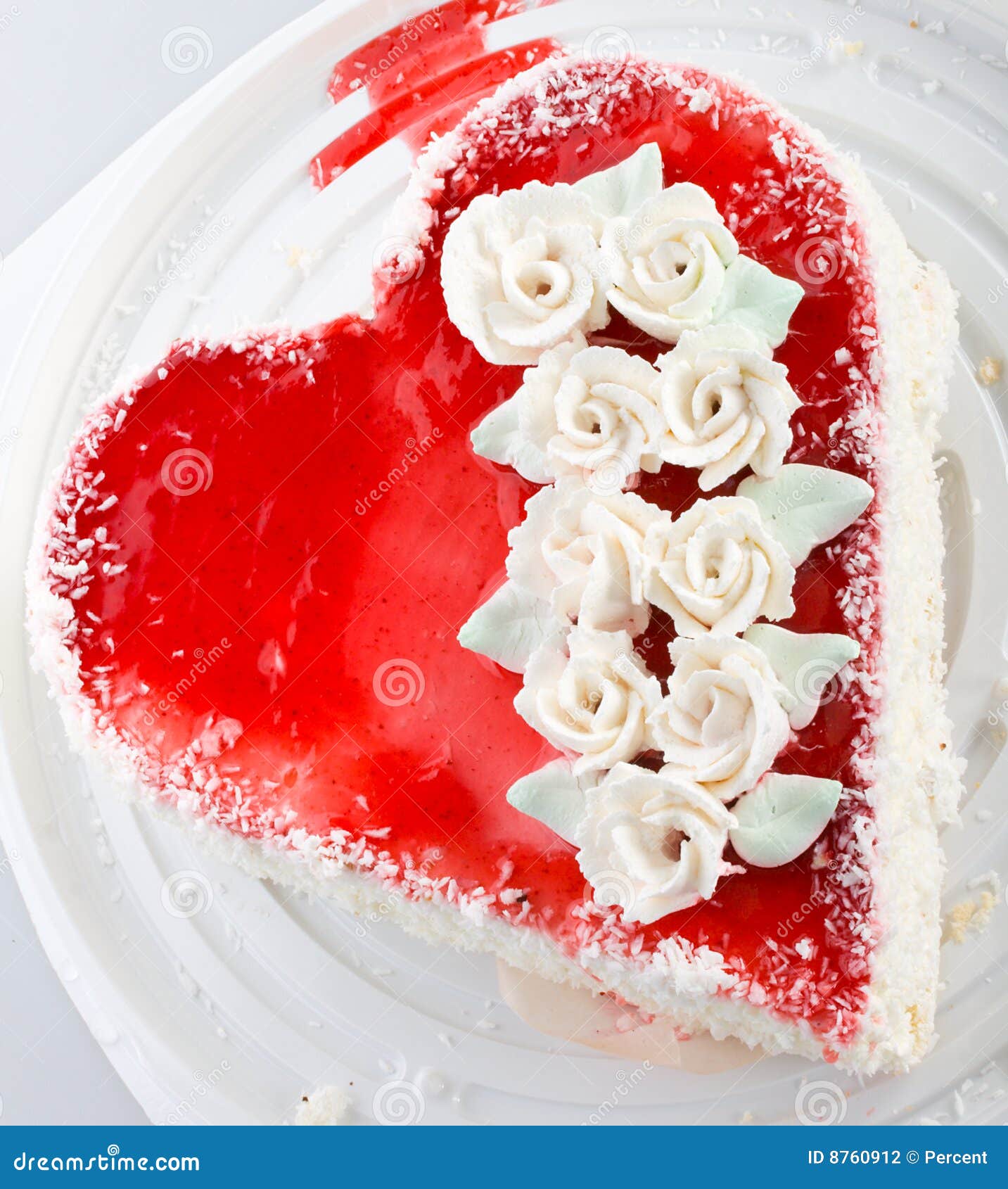 Heart-shaped Cake View from Above Stock Photo - Image of sweet, heart ...