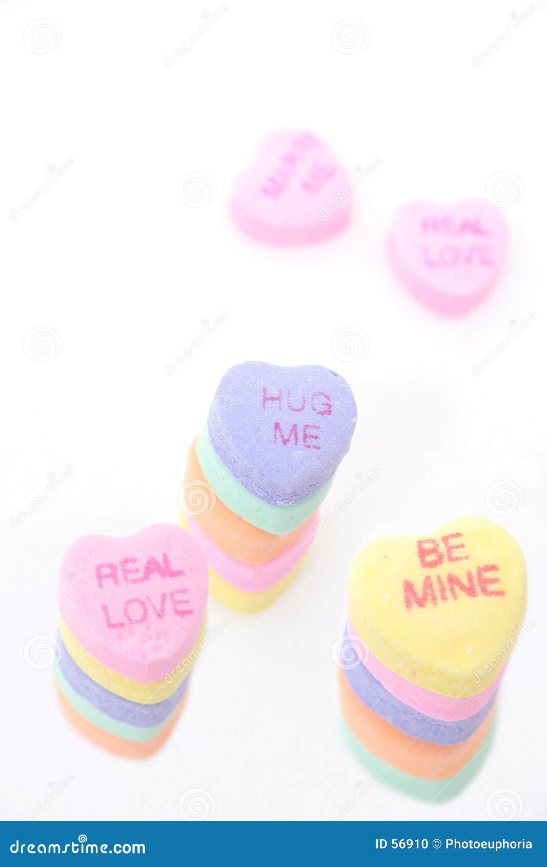 Heart Shaped Candy Stacks (8.2mp Image) Stock Photo - Image of candy ...