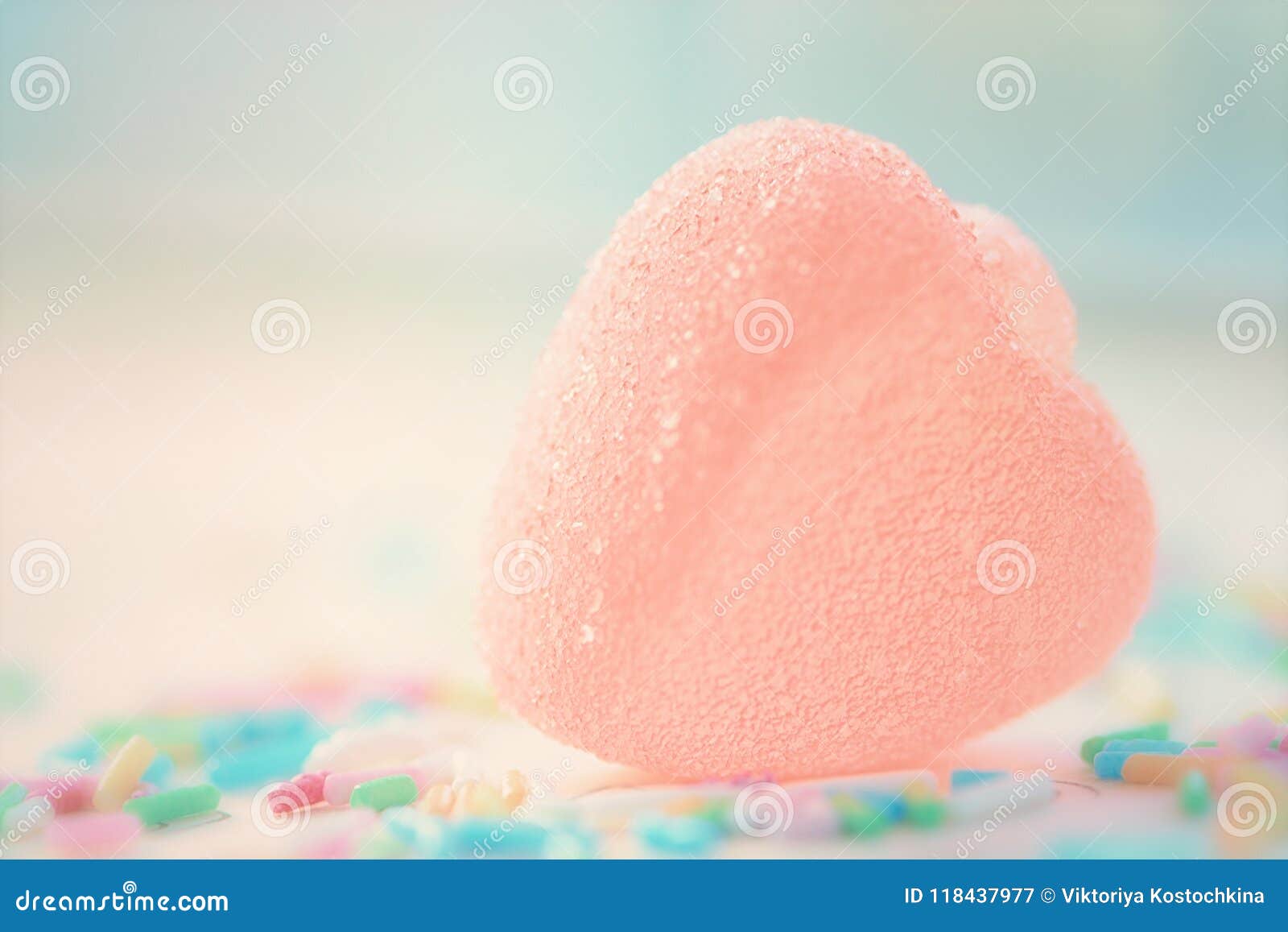 Heart Shaped Candy in Sugar Stock Image - Image of view, macro: 118437977