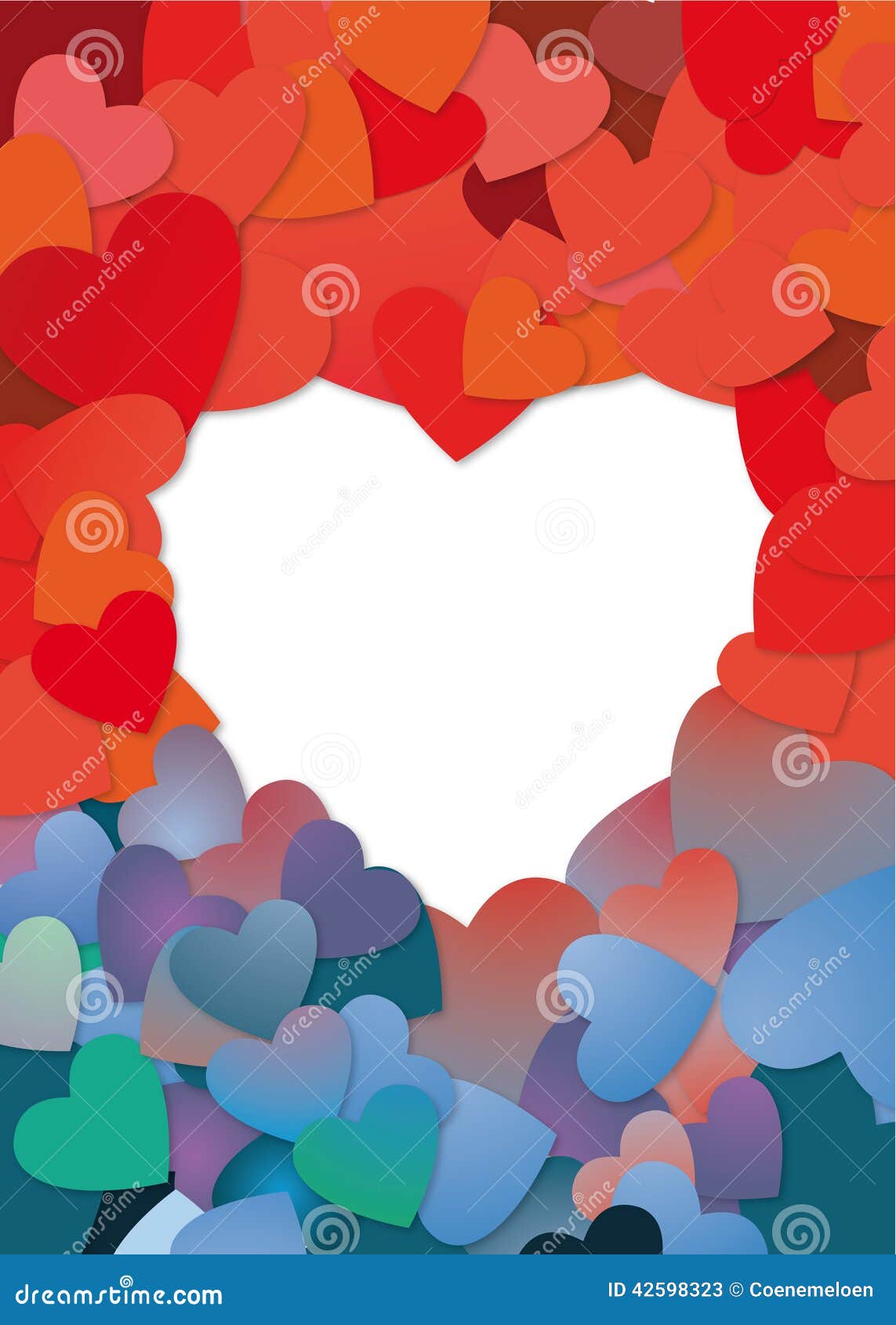 Heart shaped card stock vector. Illustration of 14th - 42598323