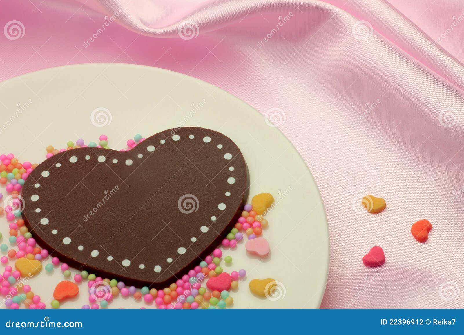 Heart-shaped chocolate stock photo. Image of cacao, food - 22396912